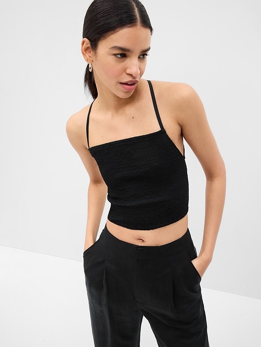 Cropped Open-Back Top | Gap