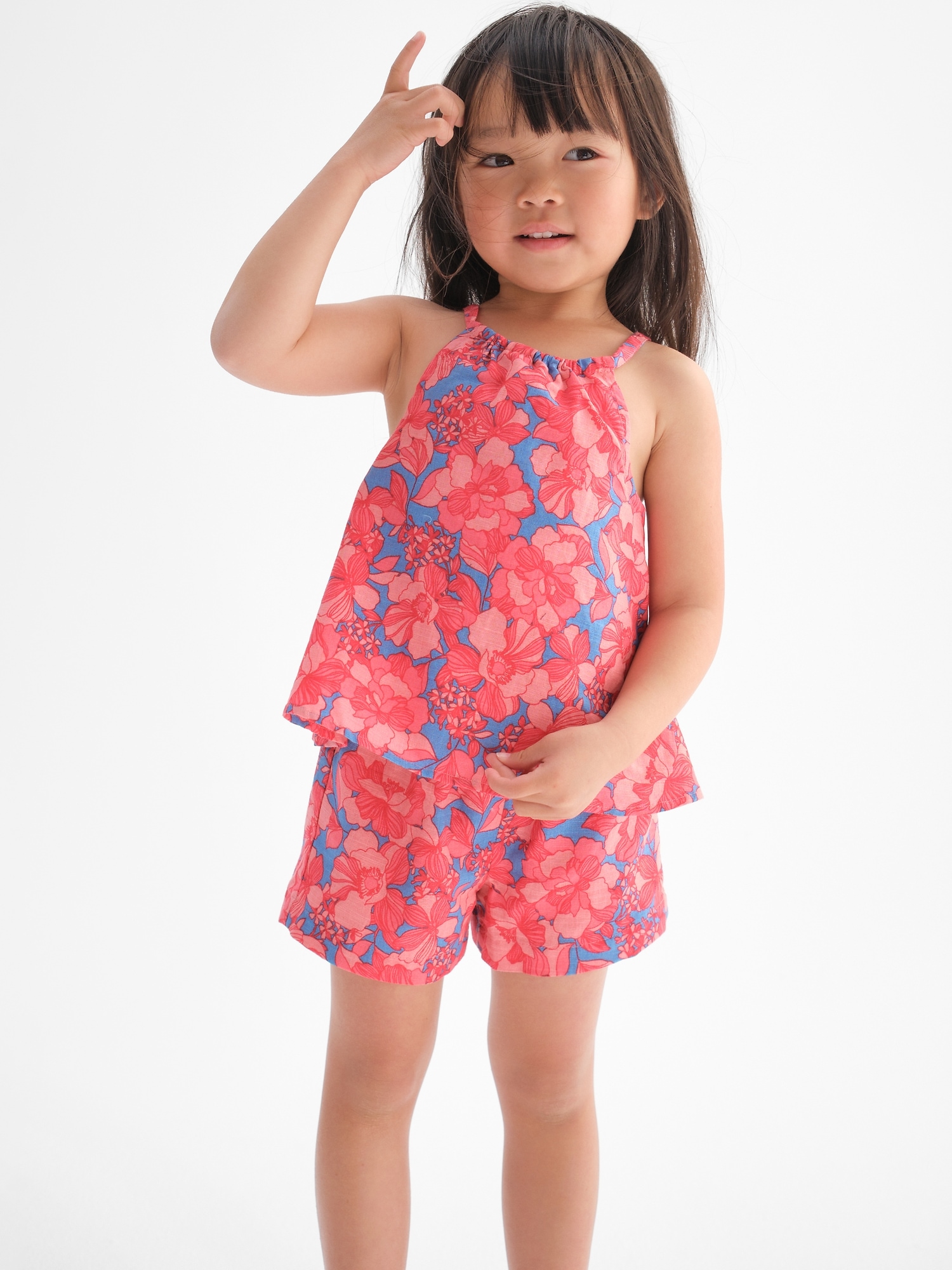 Toddler Linen-Cotton Halter Outfit Set | Gap