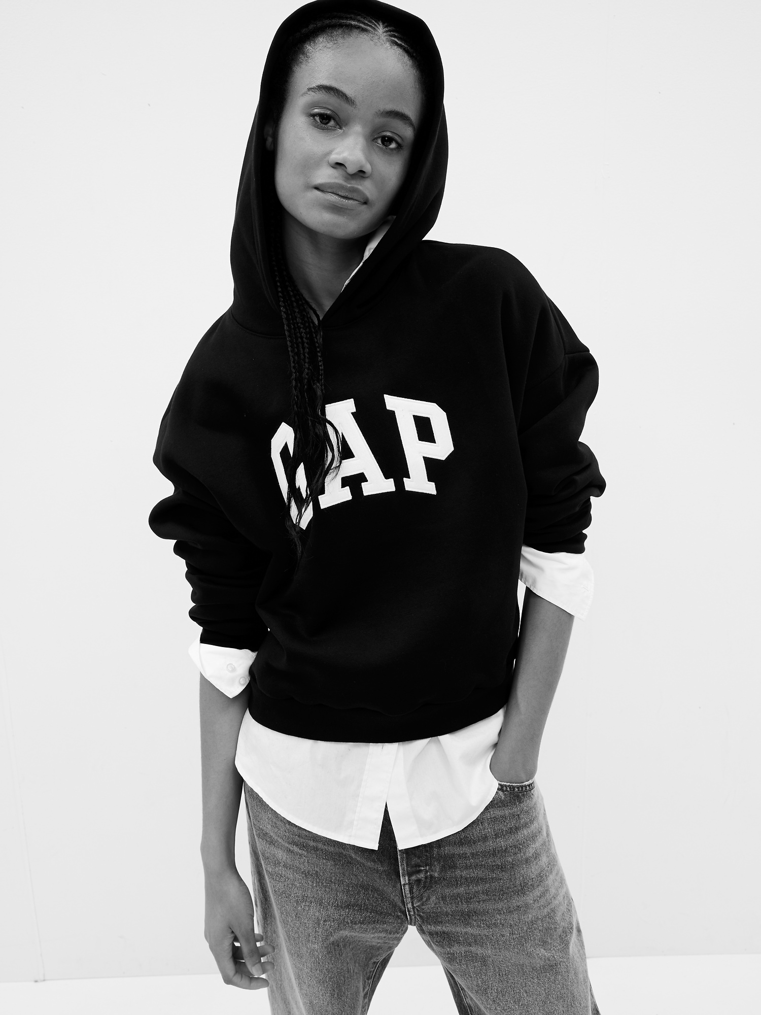 Gap Arch Logo Hi-Low Hoodie | Gap