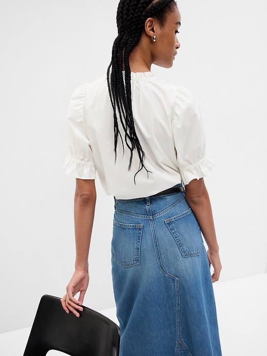 Ruffled Puff Sleeve Shirt | Gap