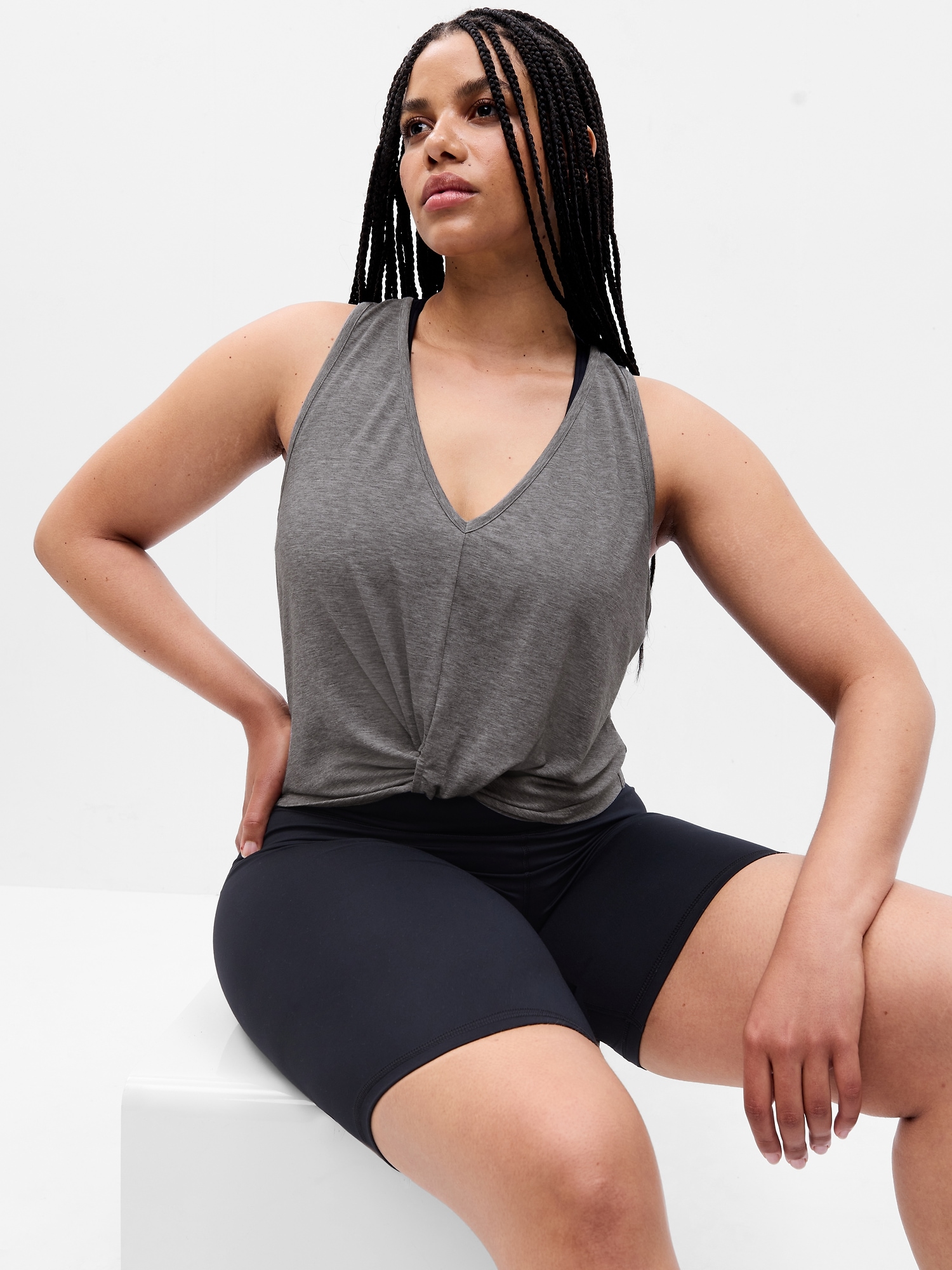 GapFit Breathe Twist-Front Tank Top | Gap