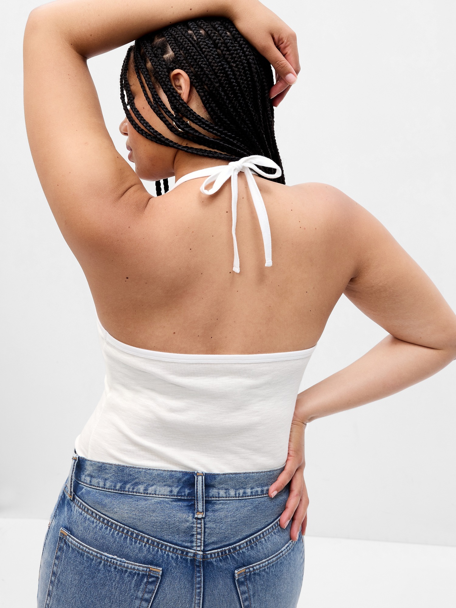 Essential Rib Halter Tank Top | Gap