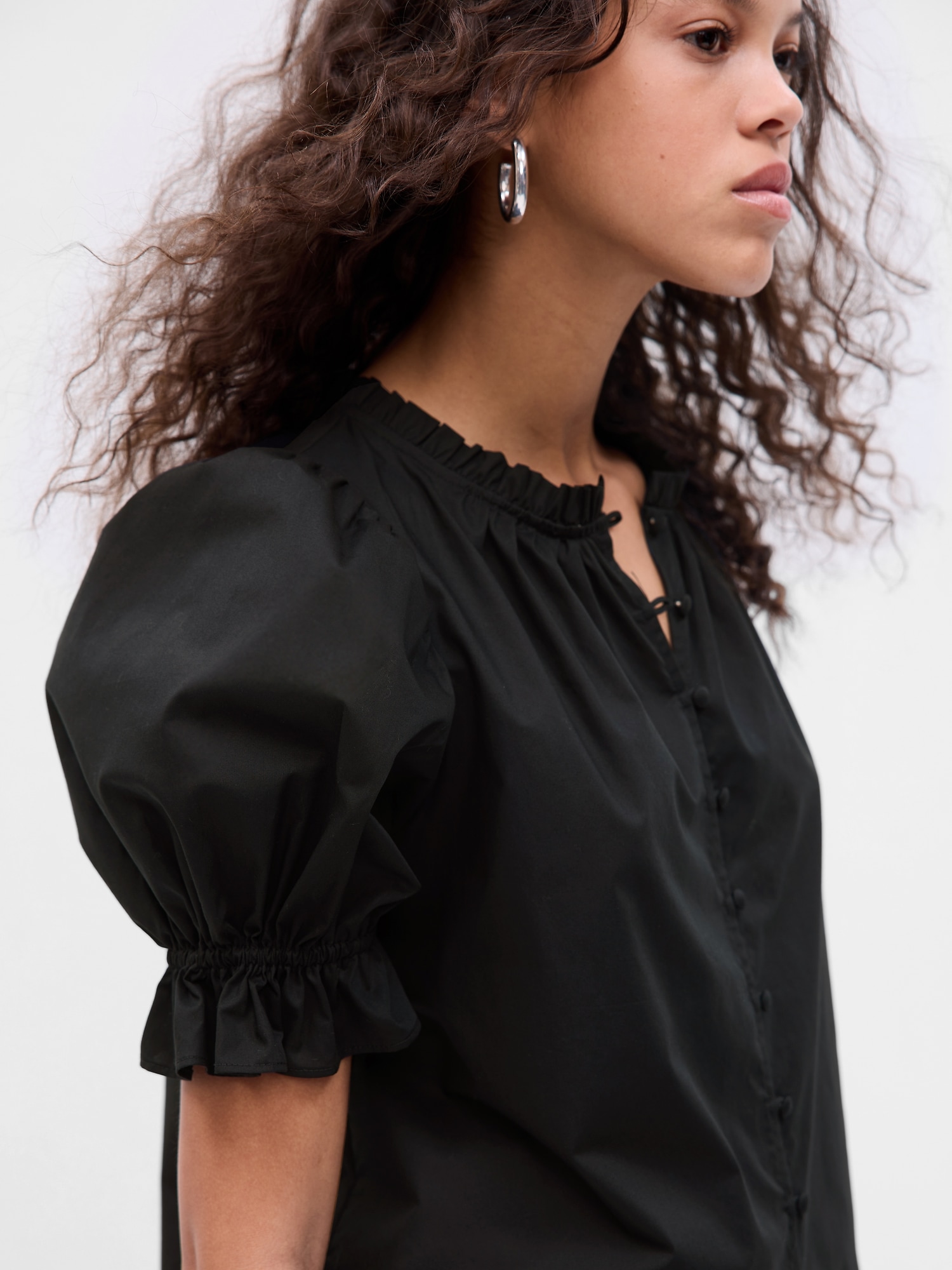 Ruffled Puff Sleeve Shirt | Gap