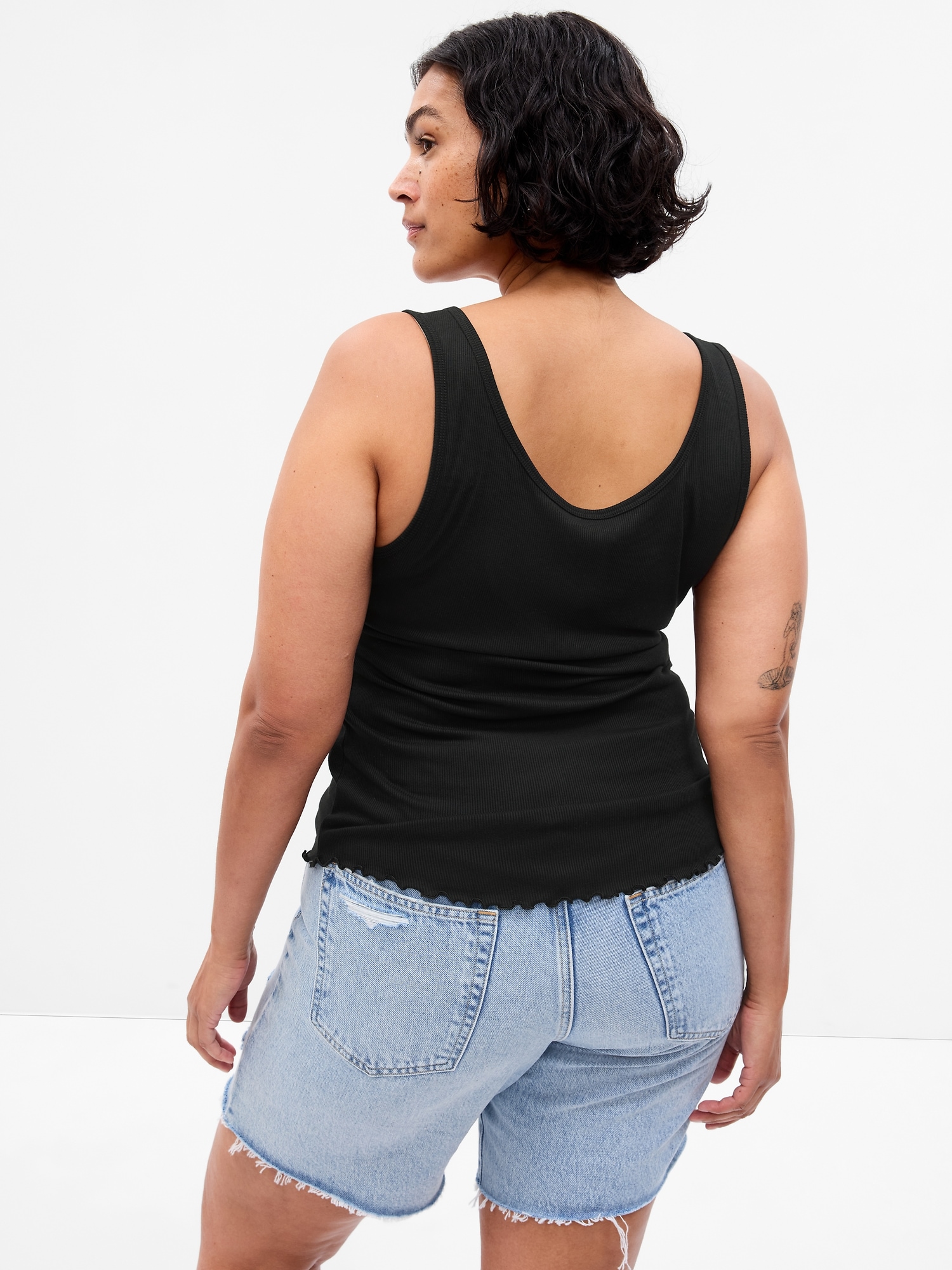 Mini Rib Henley Tank Top | Gap