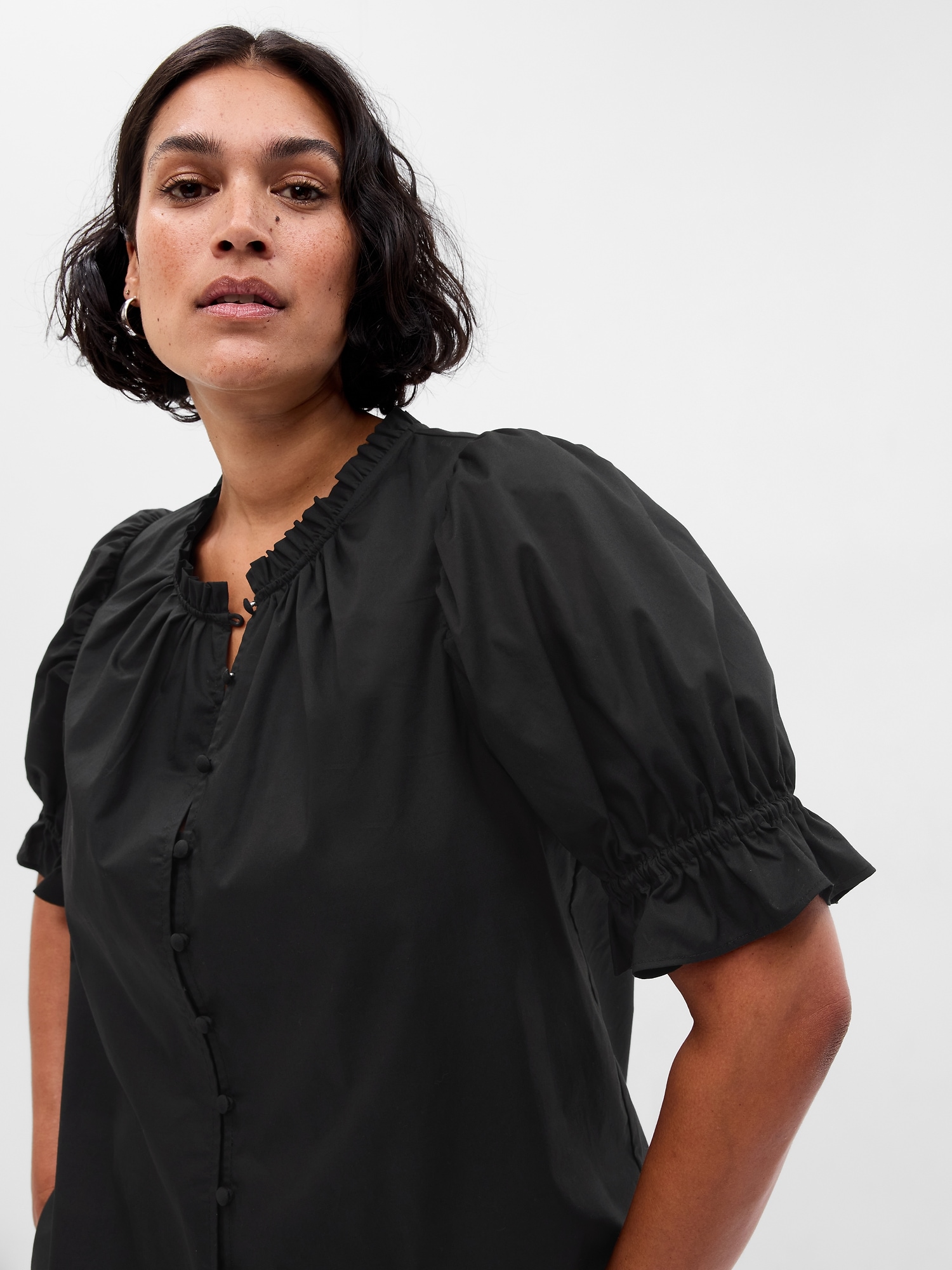 Ruffled Puff Sleeve Shirt | Gap