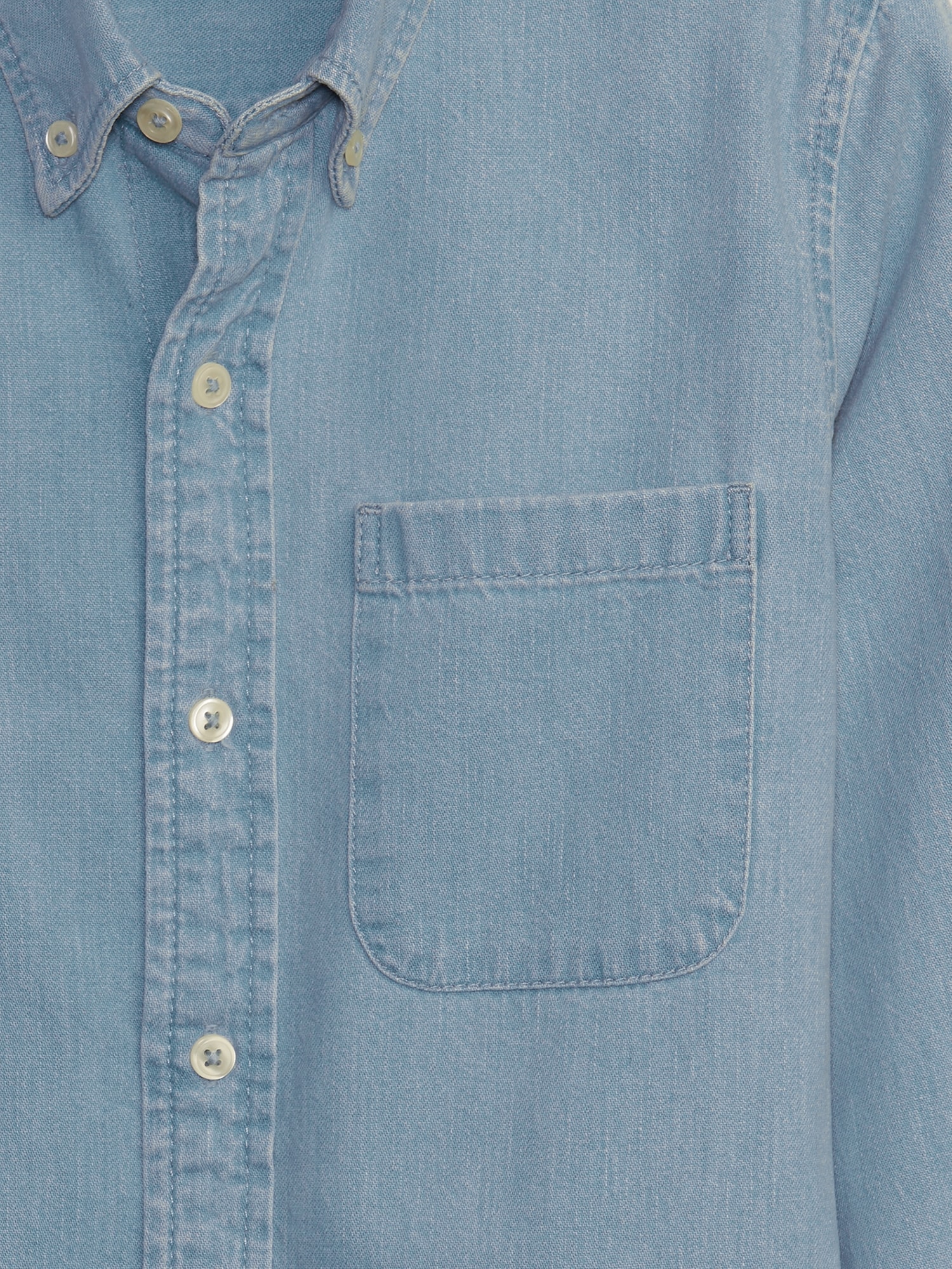 Kids Chambray Button-Up Shirt | Gap
