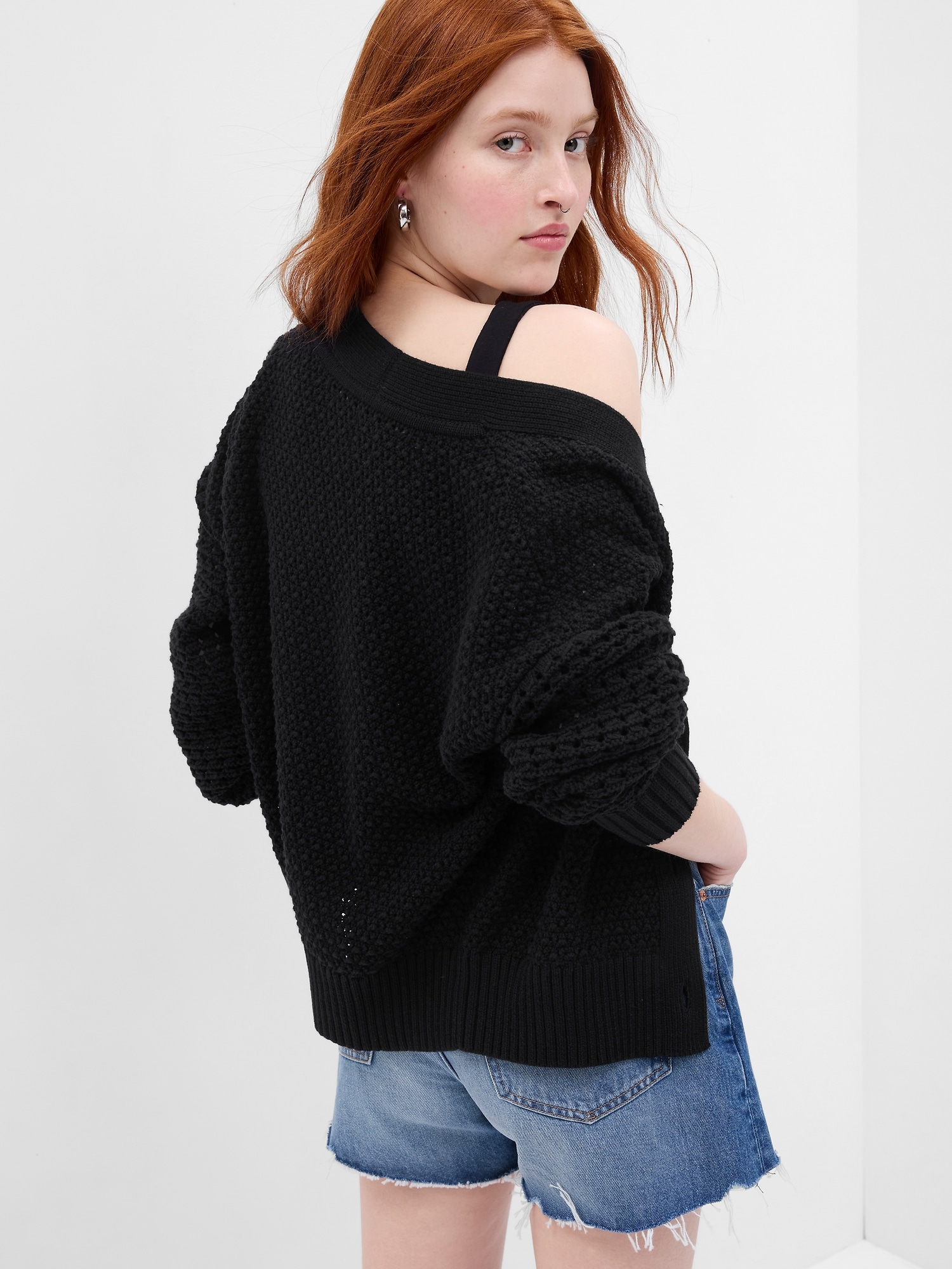 Mixed Stitch Cardigan | Gap