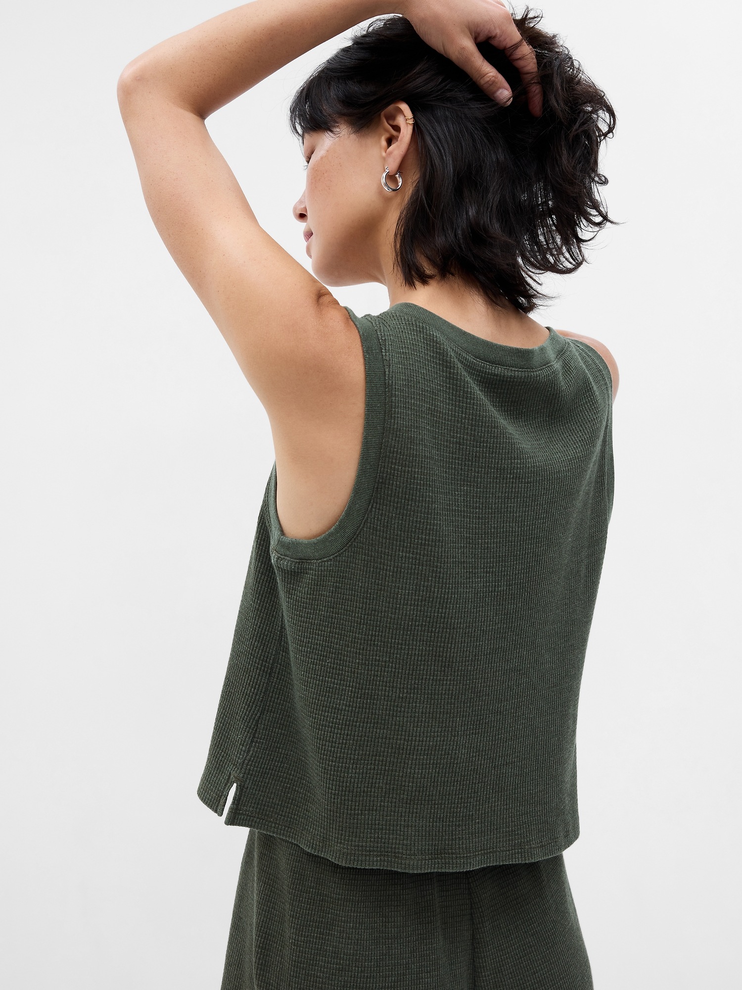 Waffle Henley PJ Tank Top | Gap