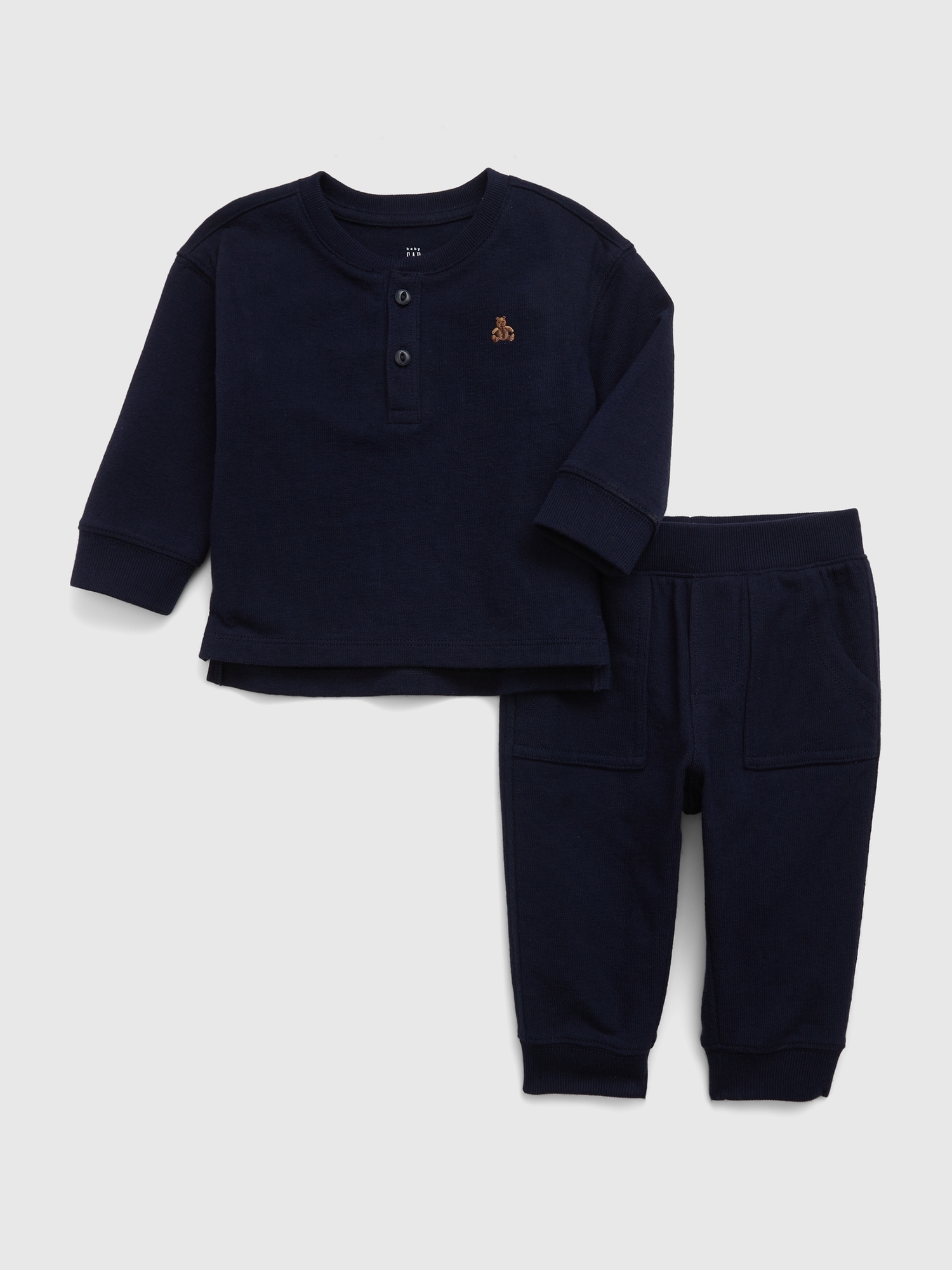 Baby Waffle Henley Outfit Set | Gap