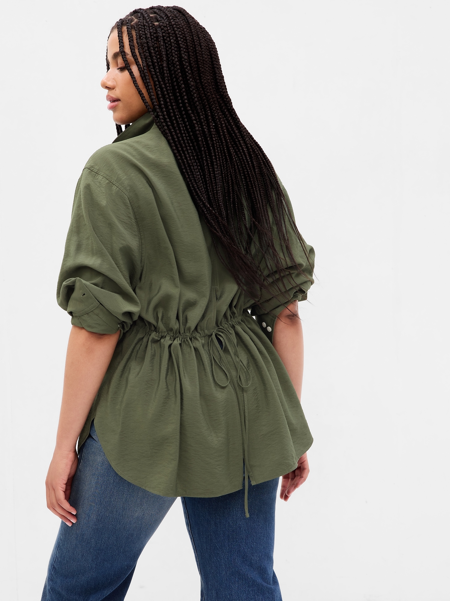 Cinch-Back Big Shirt | Gap