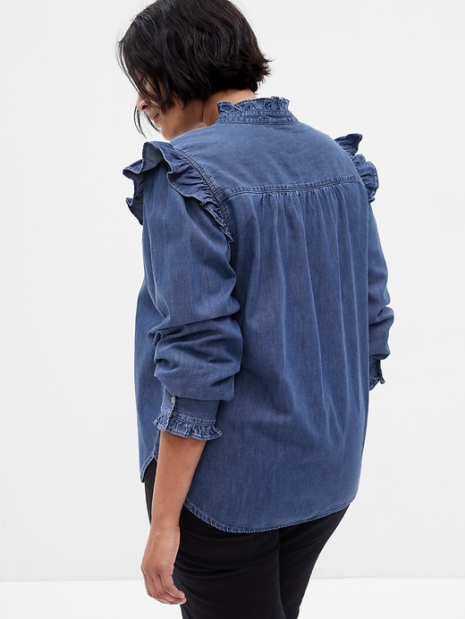 Ruffle Denim Shirt | Gap