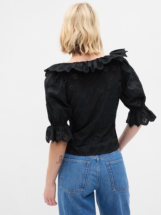 Eyelet Ruffle Top | Gap