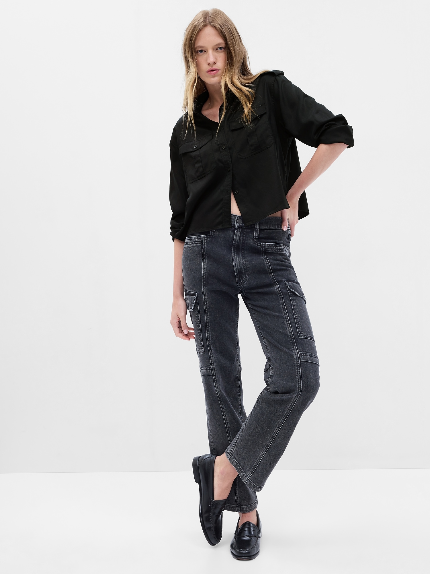 Cropped Utility Shirt | Gap