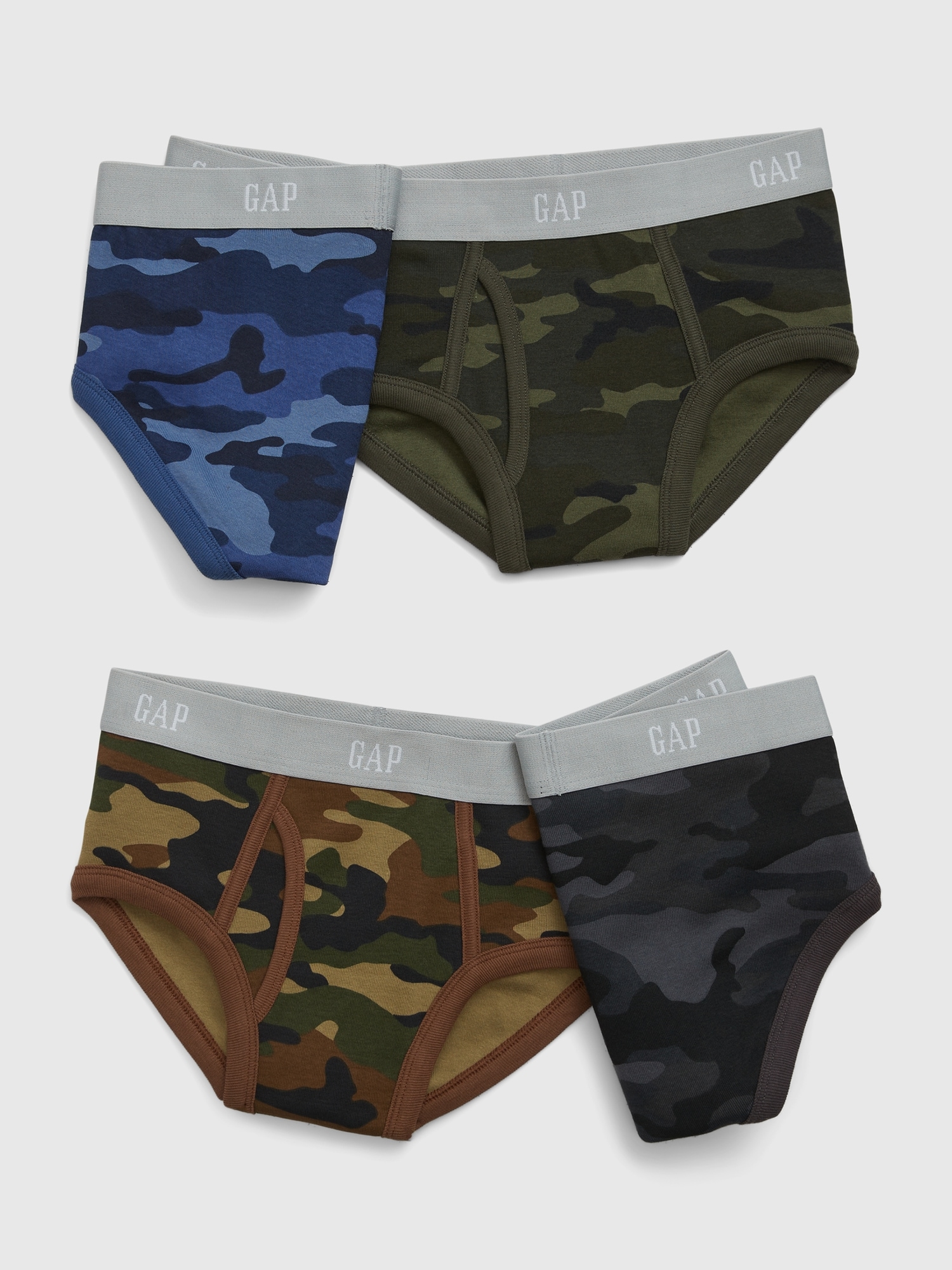 Kids Organic Cotton Camo Briefs (4-Pack) | Gap