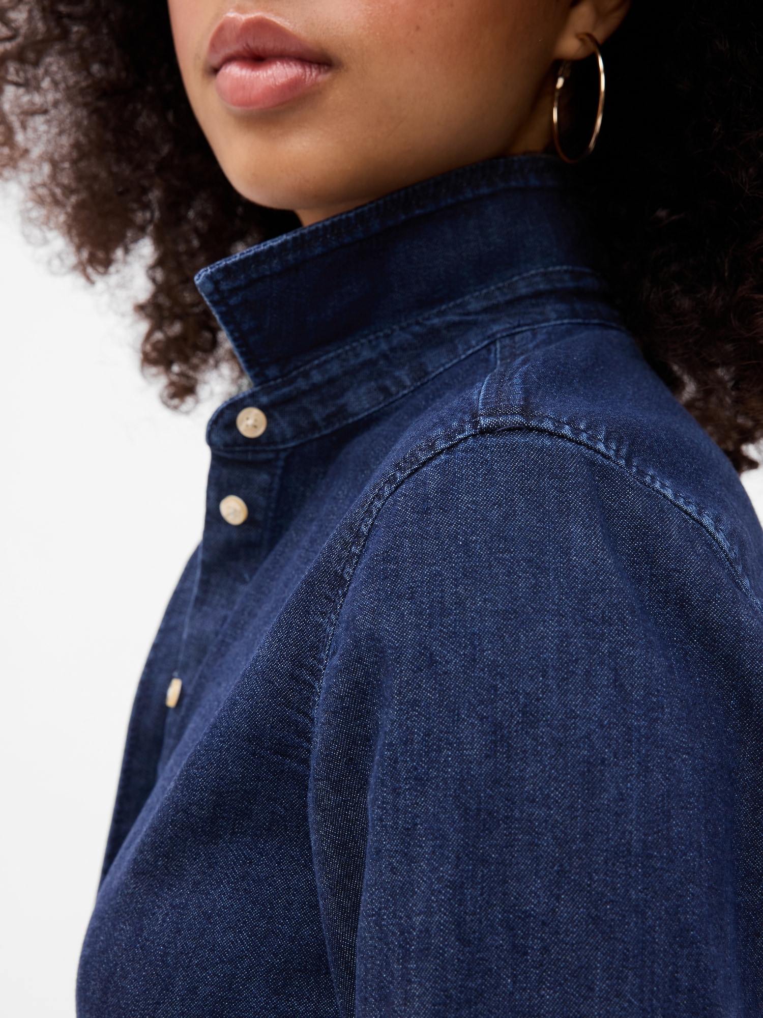 Cropped Denim Shirt | Gap