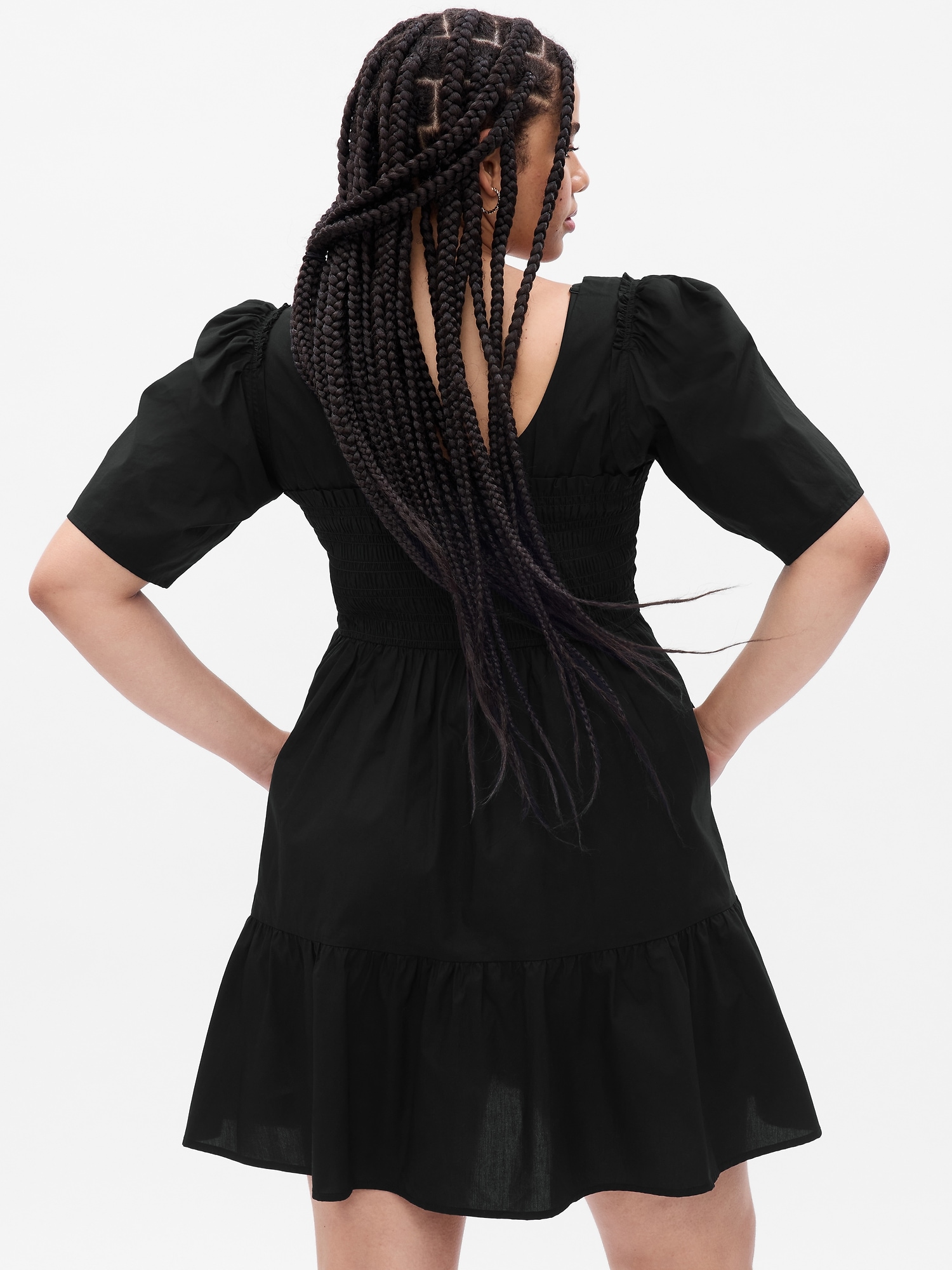 Puff Sleeve Smocked Mini Dress | Gap