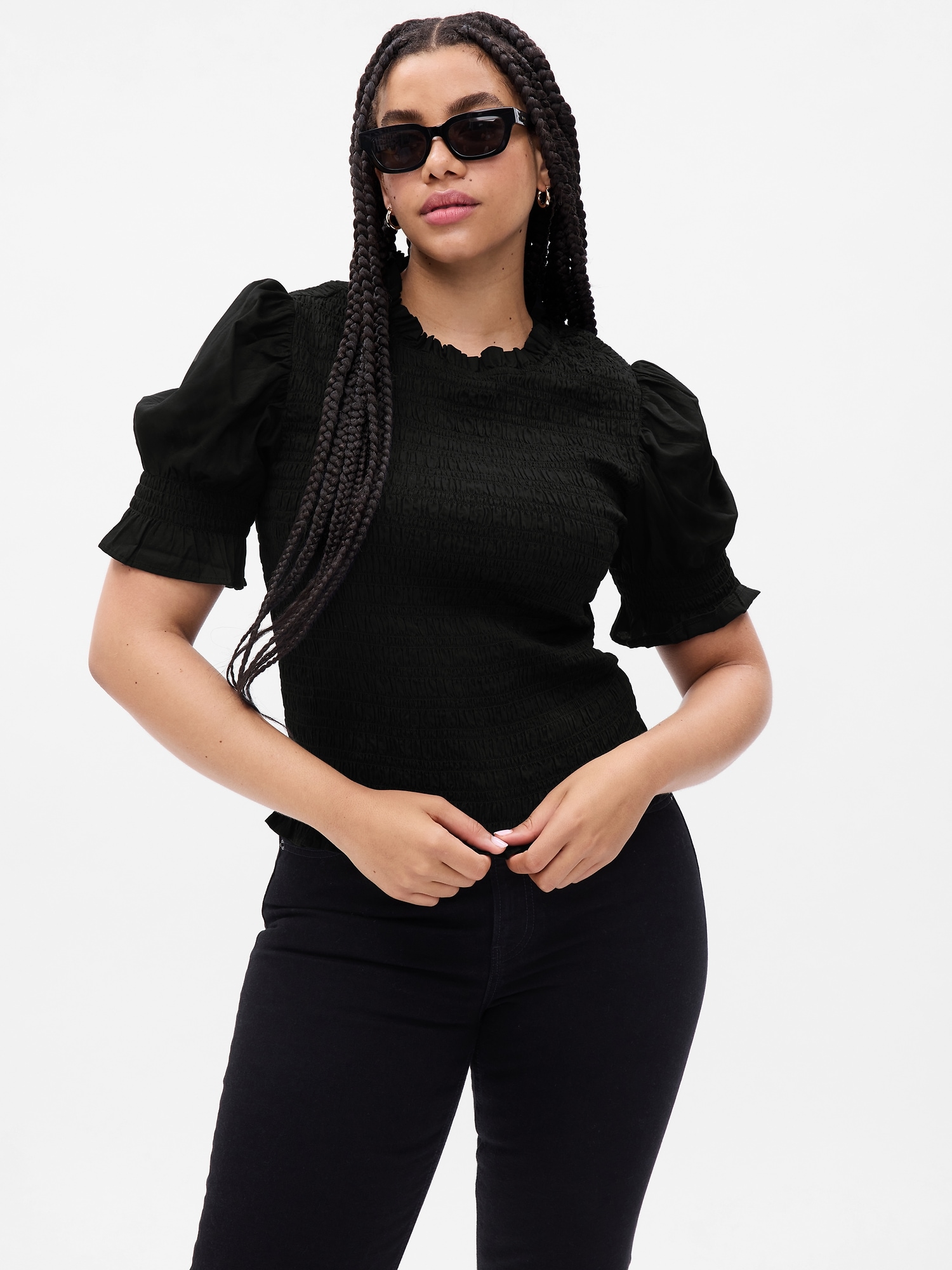 Smocked Puff Sleeve Top | Gap