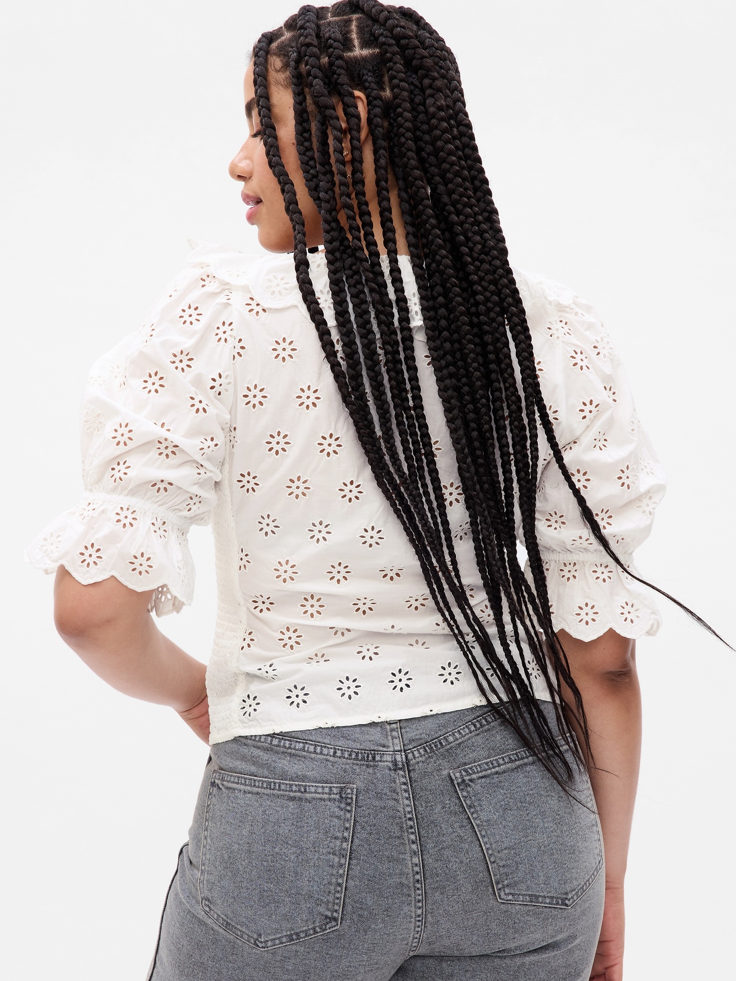 Eyelet Ruffle Top | Gap