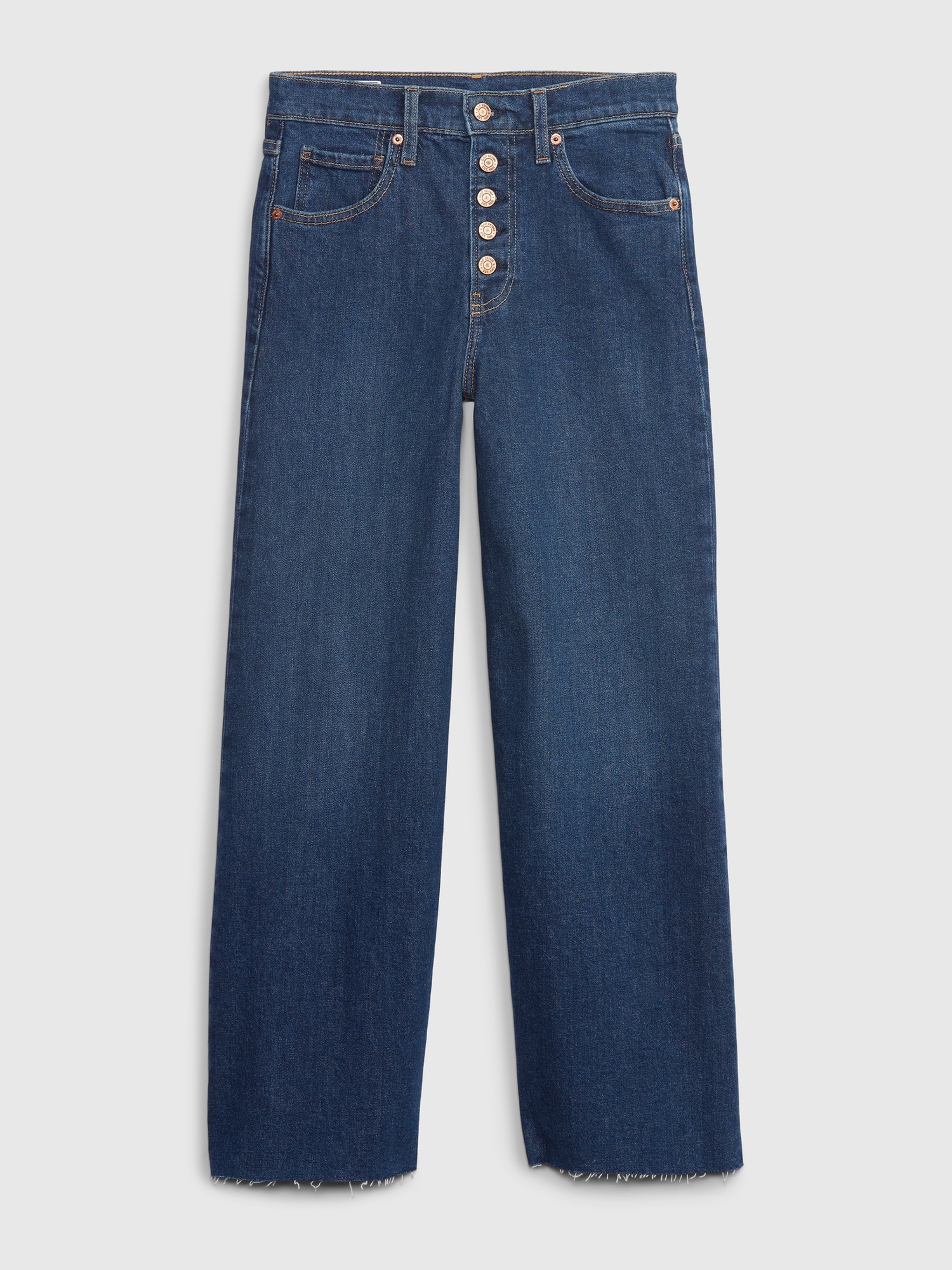 High Rise Stride Wide-Leg Ankle Jeans | Gap