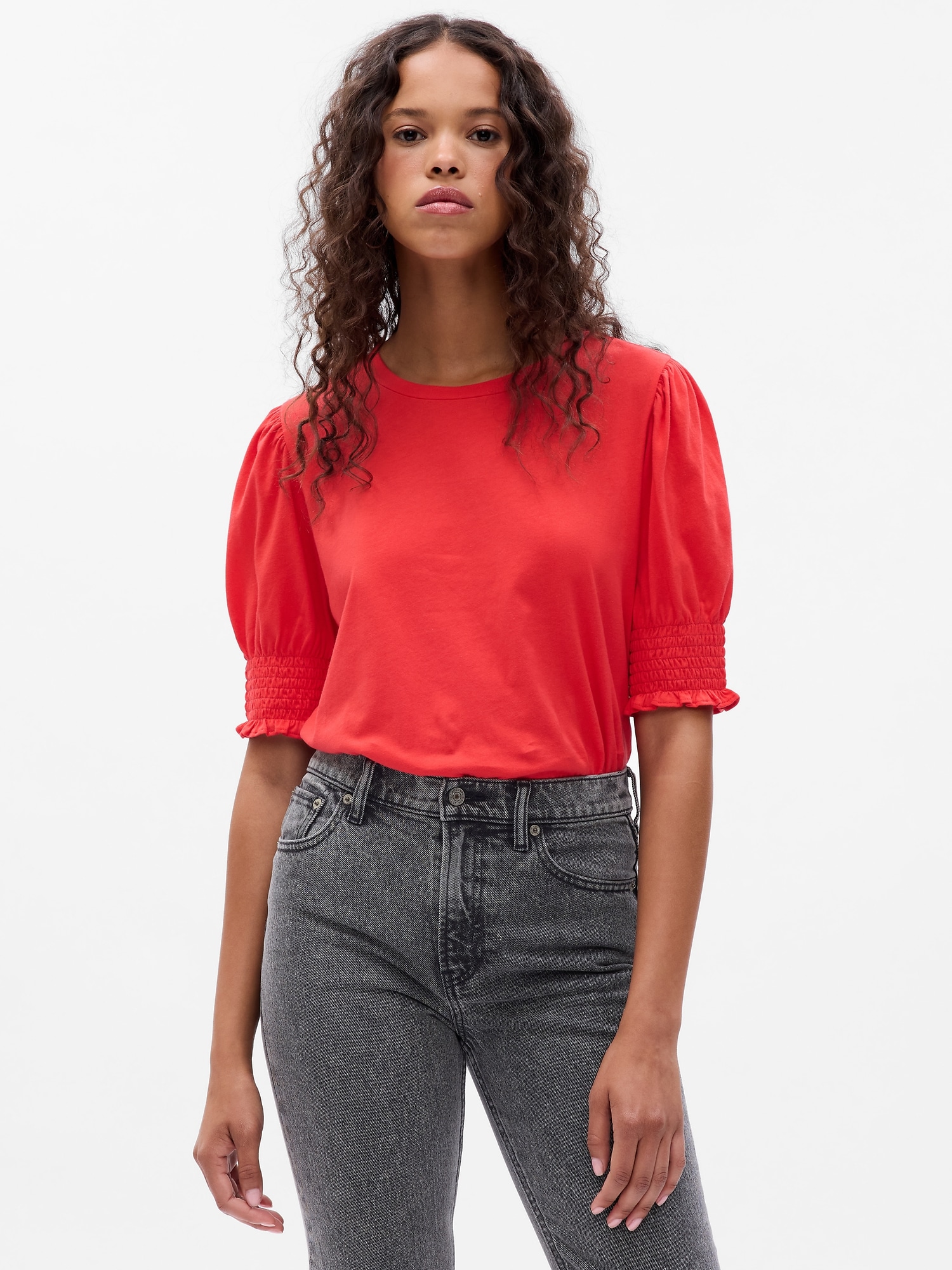 Organic Cotton Vintage Puff Sleeve T-Shirt | Gap