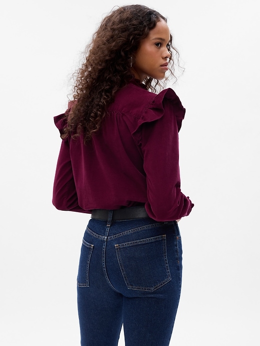 Corduroy Ruffle Shirt | Gap