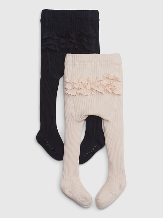 Baby Ruffled Rib Tights (2-Pack) | Gap