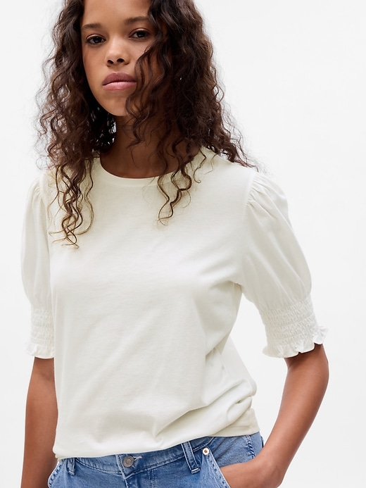 Organic Cotton Vintage Puff Sleeve T-Shirt | Gap