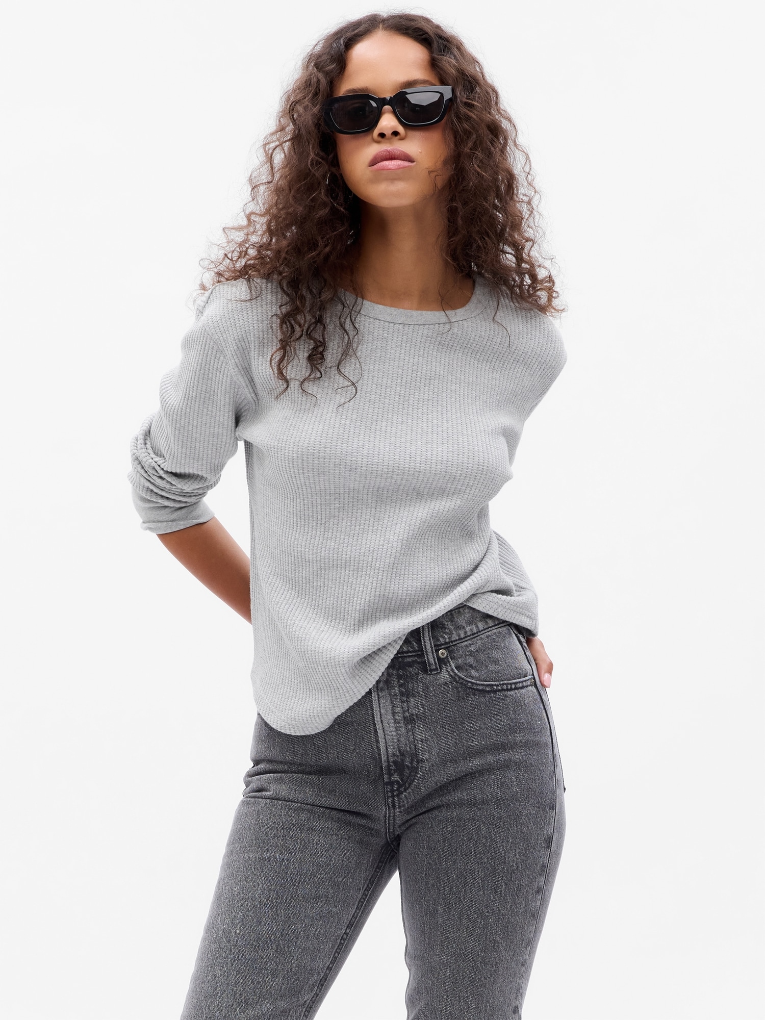 Waffle Crewneck T-Shirt | Gap