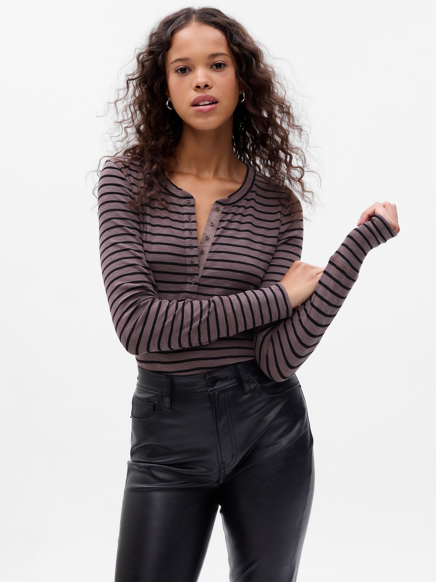 Essential Rib Henley T-Shirt | Gap