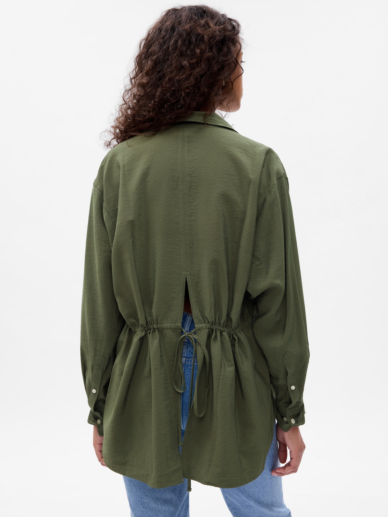 Cinch-Back Big Shirt | Gap