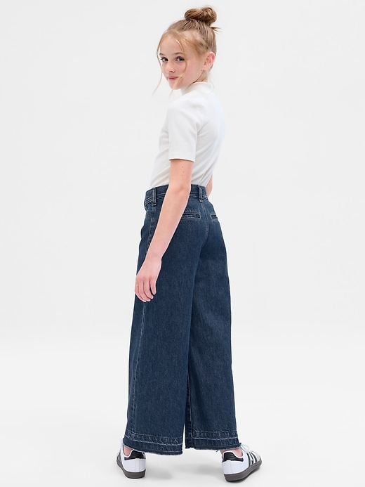 Kids High Stride Wide-Leg Ankle Jeans | Gap
