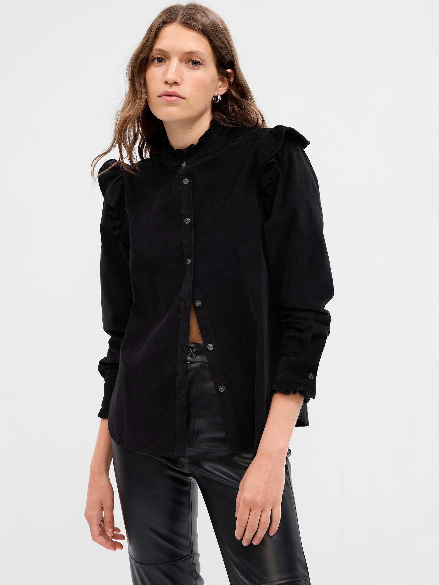 Corduroy Ruffle Shirt | Gap