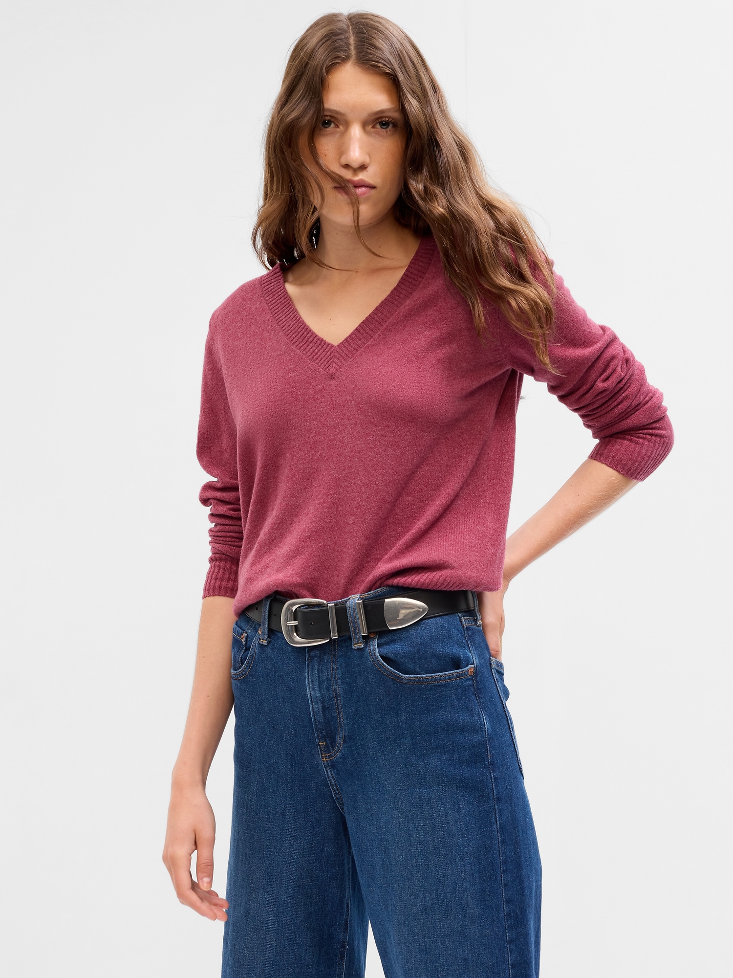 CashSoft V-Neck Sweater | Gap