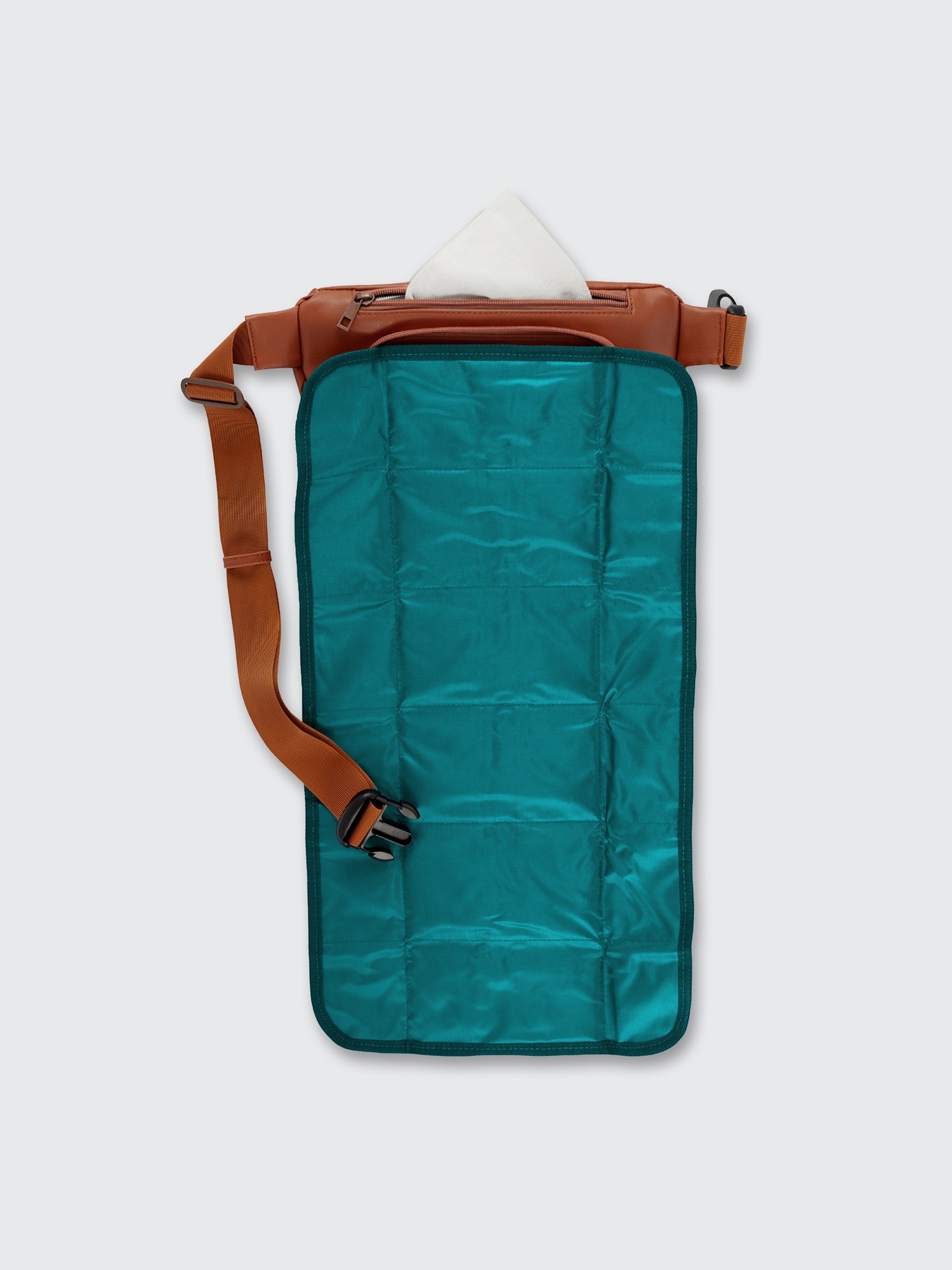 Brown Kibou Vegan Leather Diaper Bag Gap