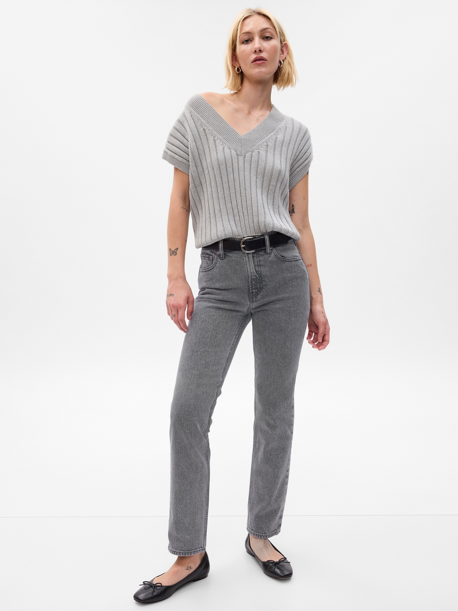 High Rise 90s Straight Jeans Gap
