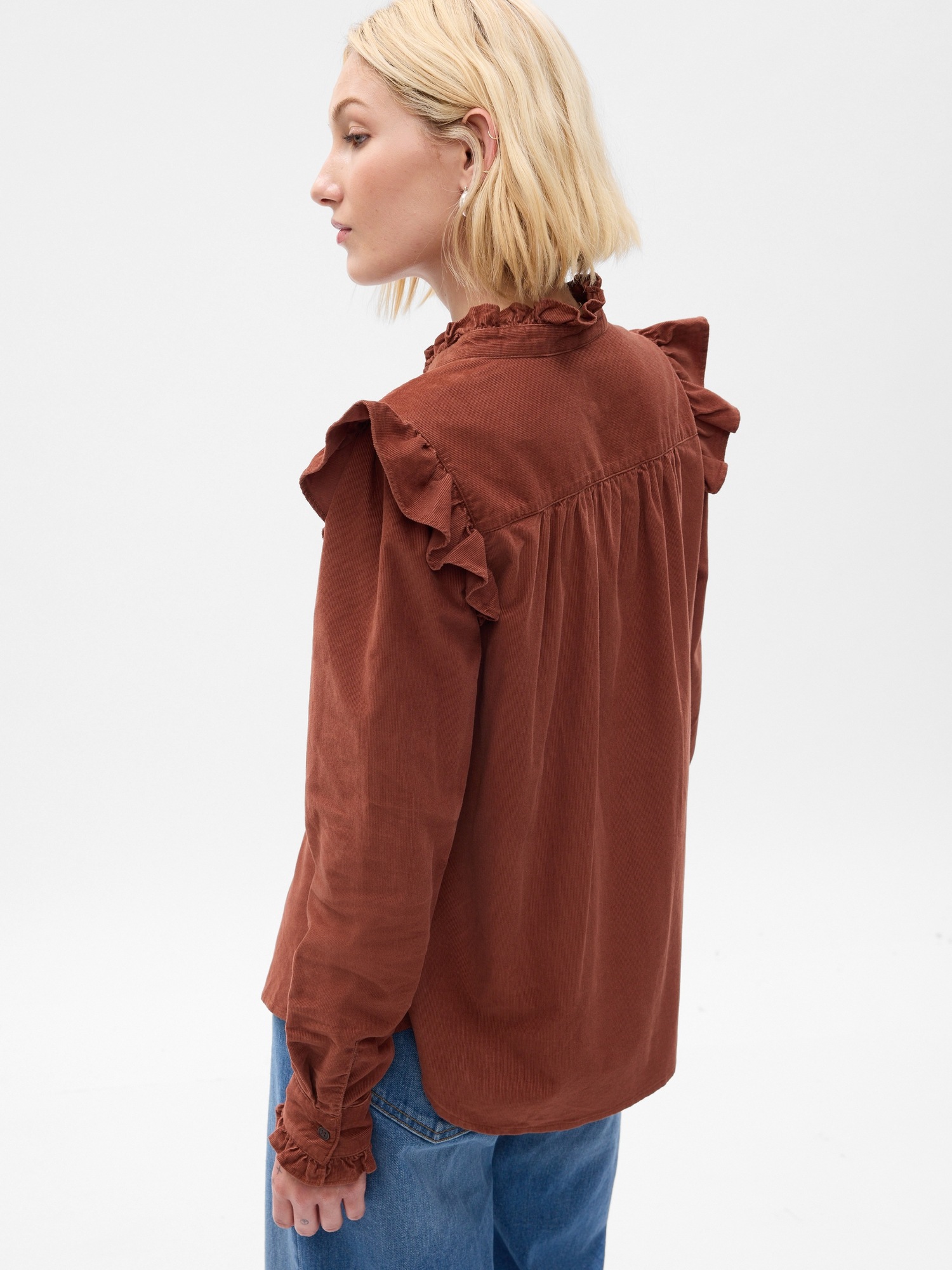 Corduroy Ruffle Shirt | Gap