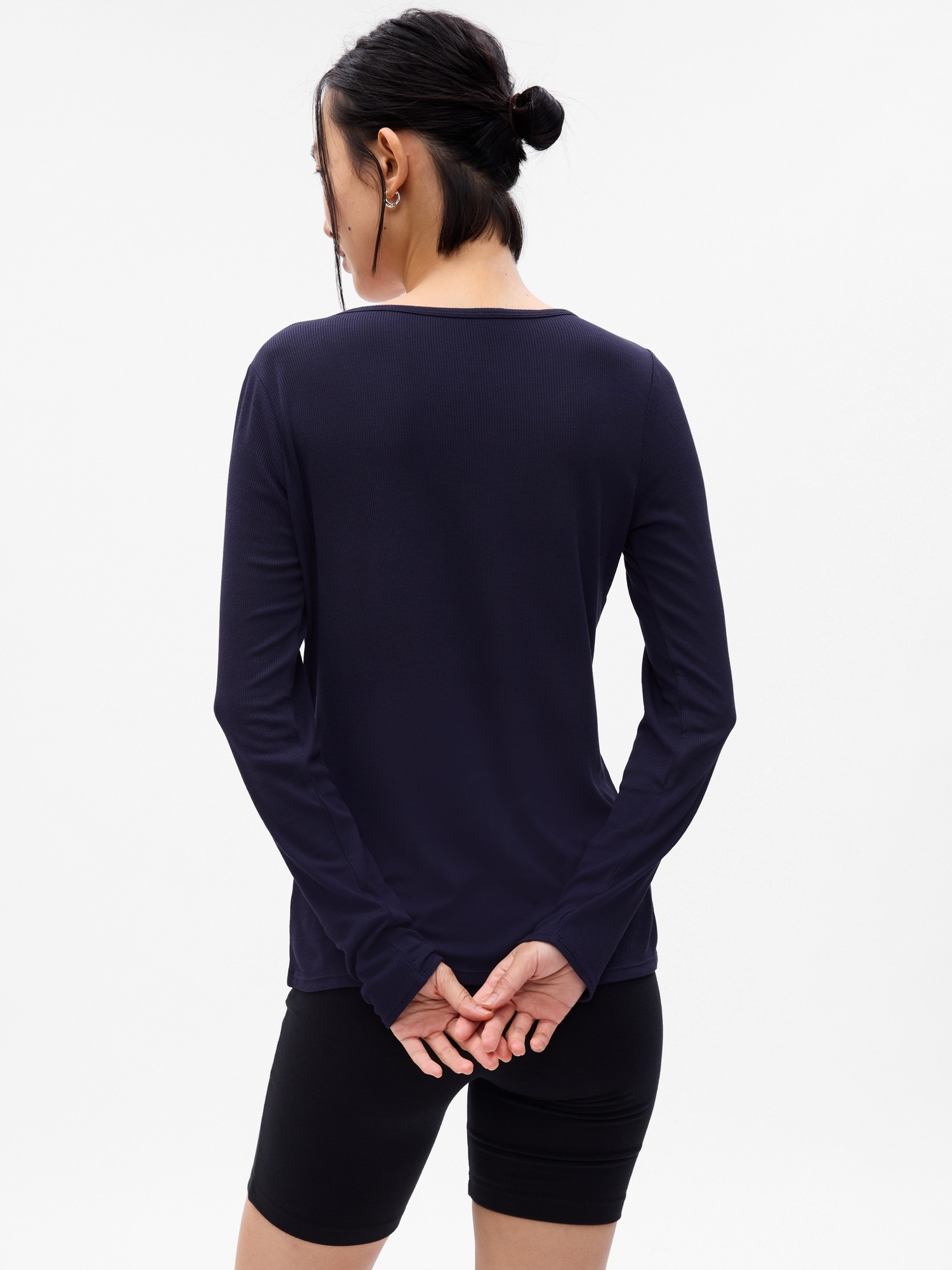 Gapfit Mini Rib V Neck T Shirt Gap