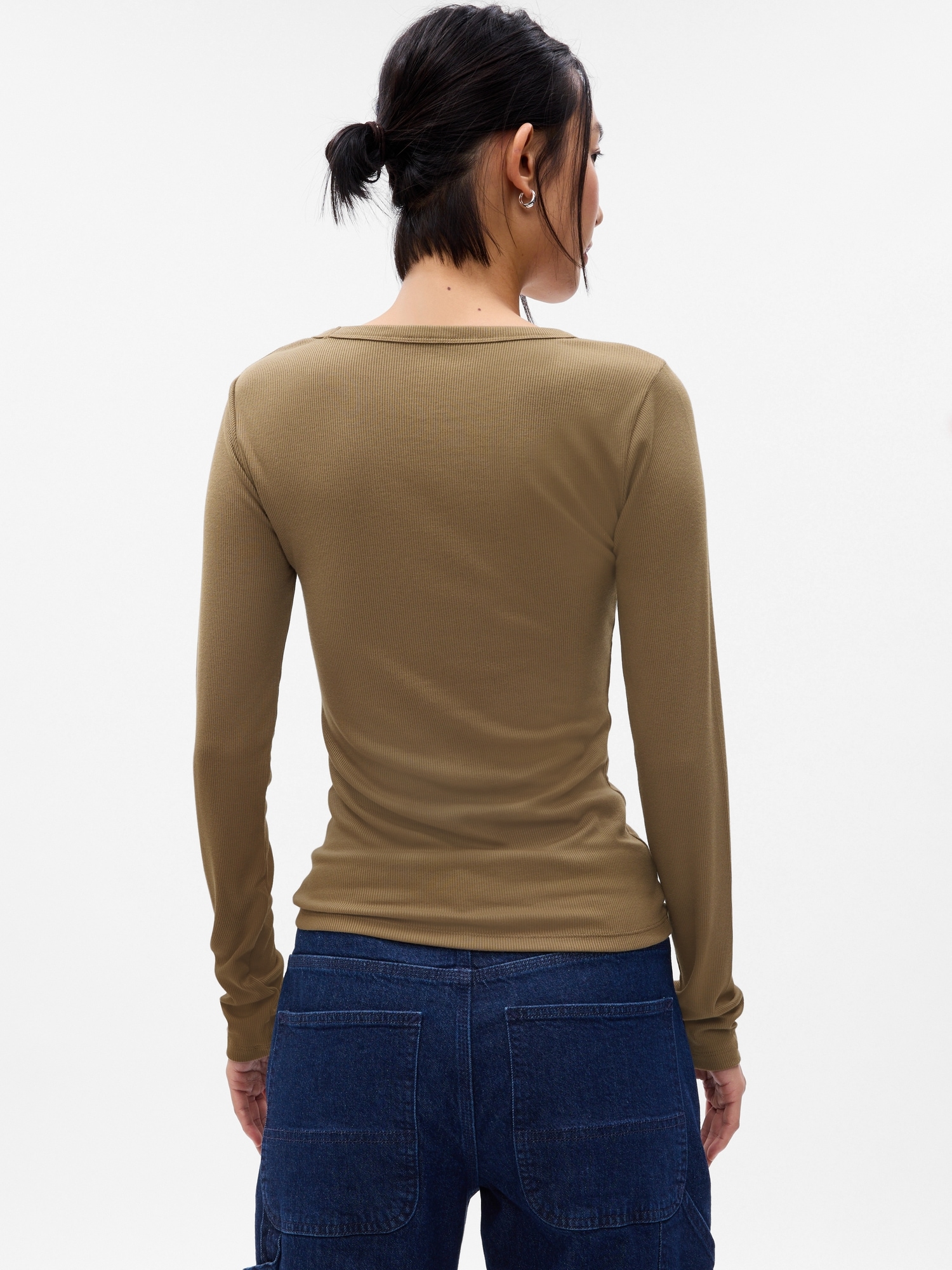 Mini Rib Crewneck T-Shirt | Gap