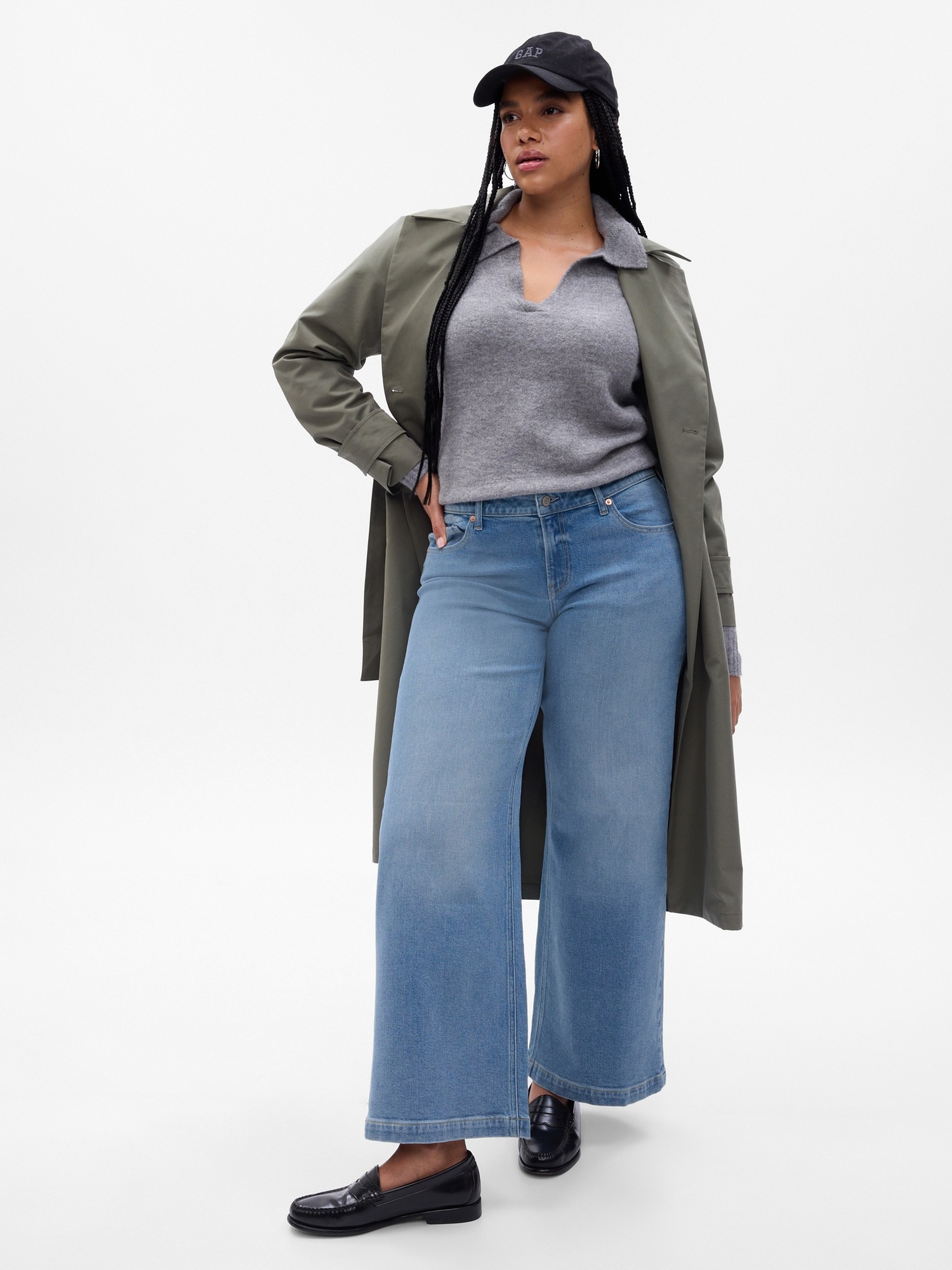 Low Rise Stride Wide-Leg Jeans | Gap