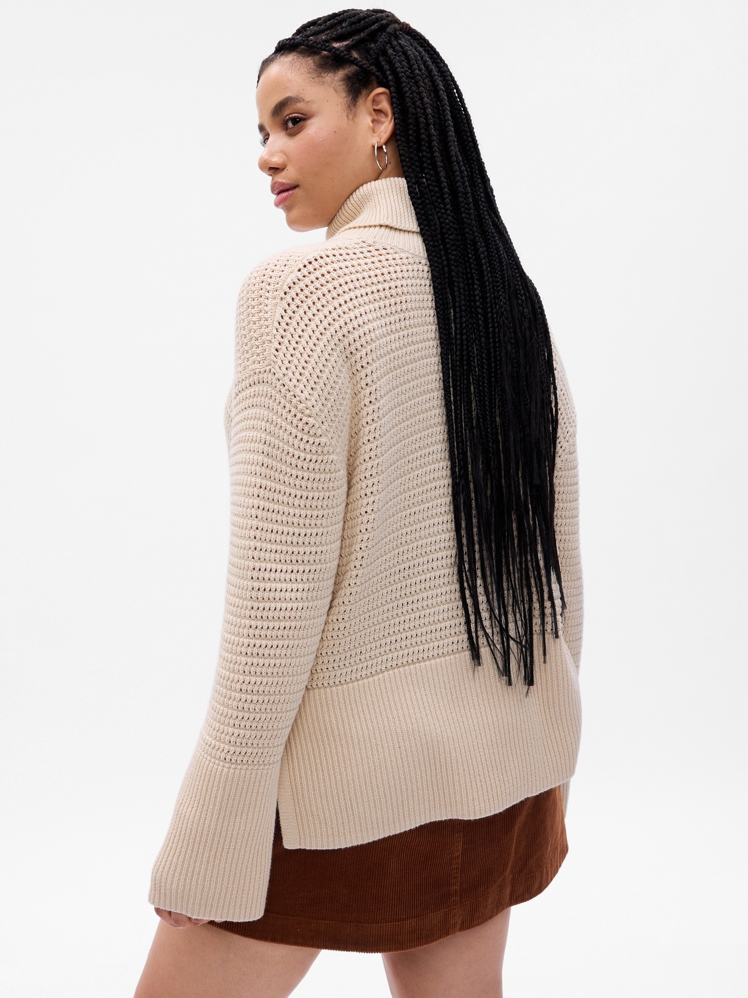 24/7 Split-Hem Crochet Sweater | Gap