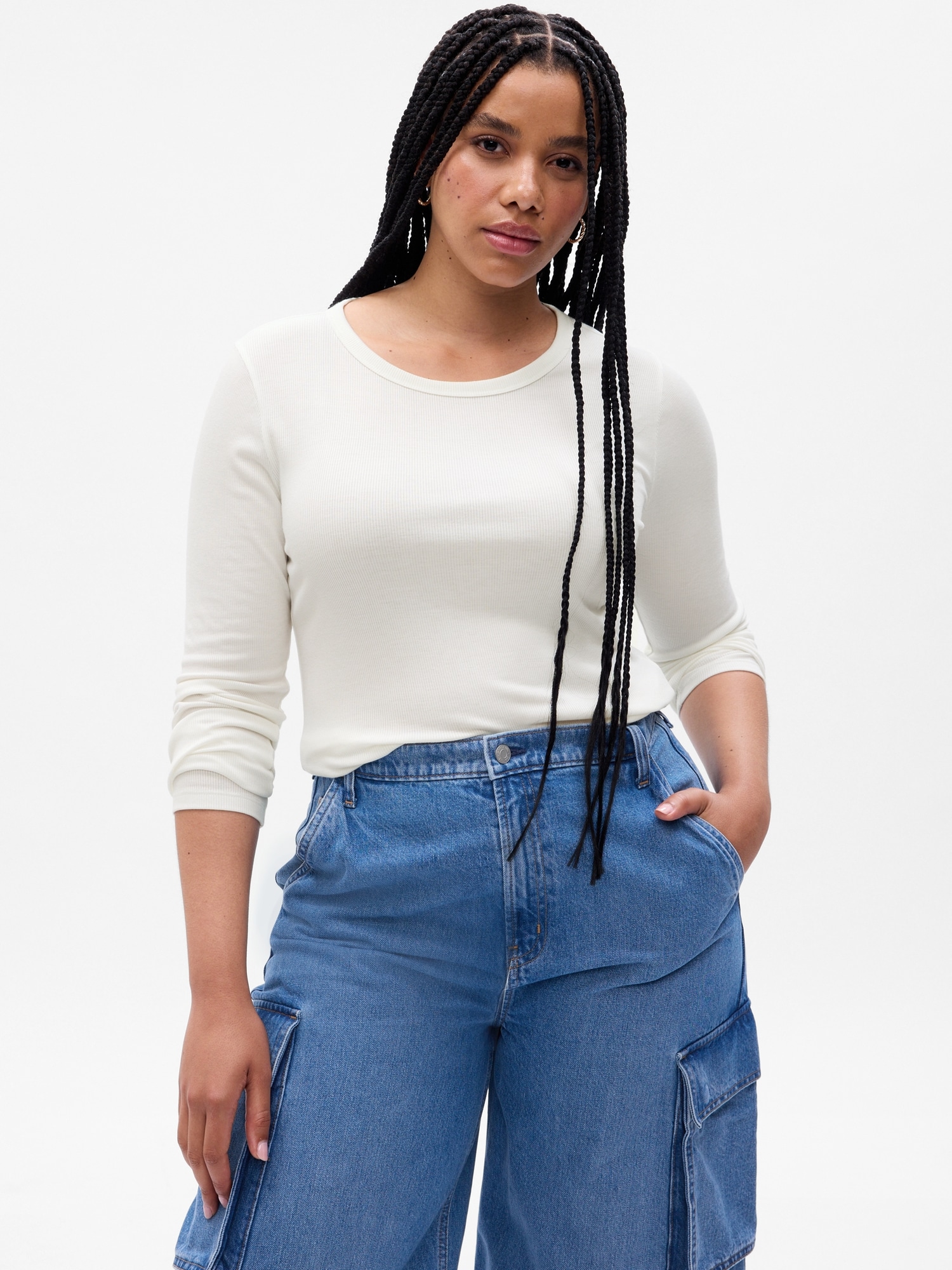 Mini Rib Crewneck T-Shirt | Gap