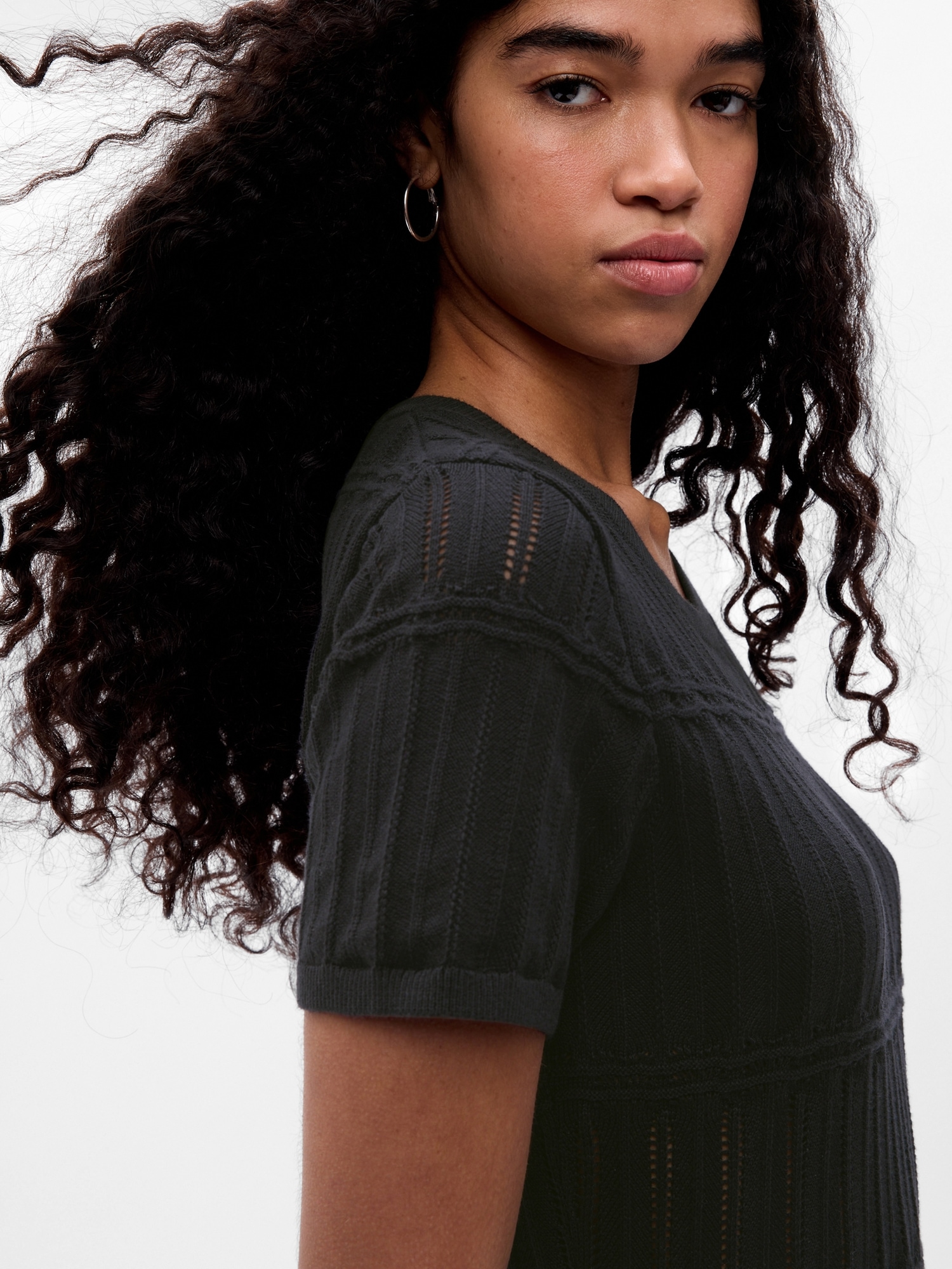 Pointelle Mini Sweater Dress | Gap