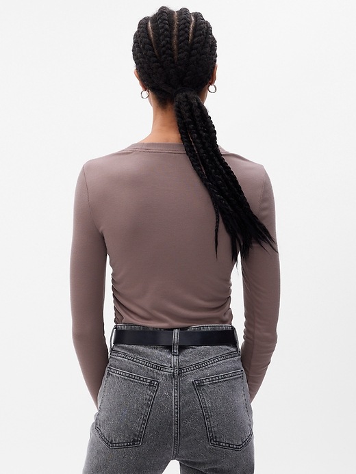 Mini Rib Ruched T-Shirt | Gap
