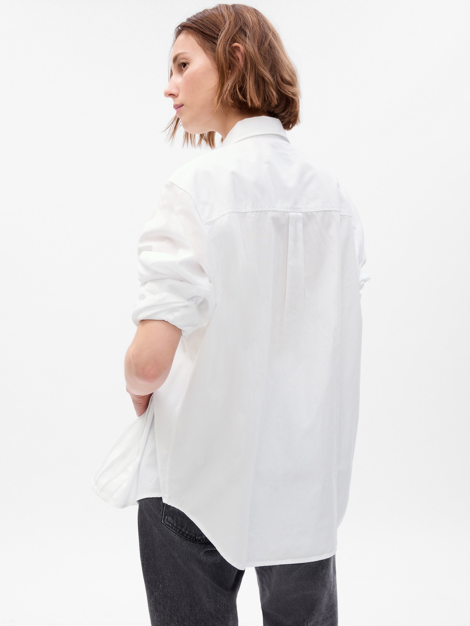 Organic Cotton Pearl Big Shirt | Gap