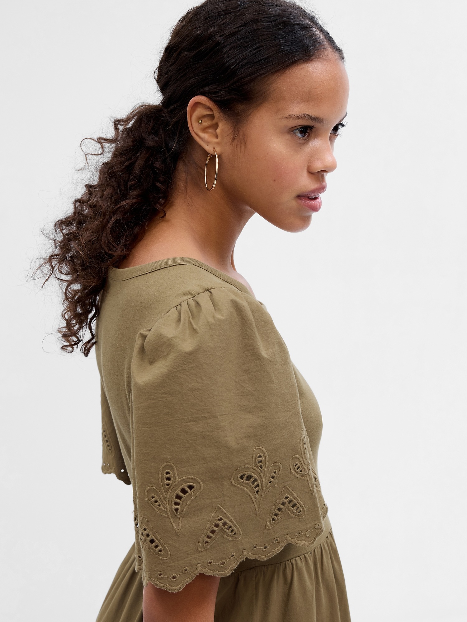 Eyelet Lace Tiered Maxi Dress | Gap