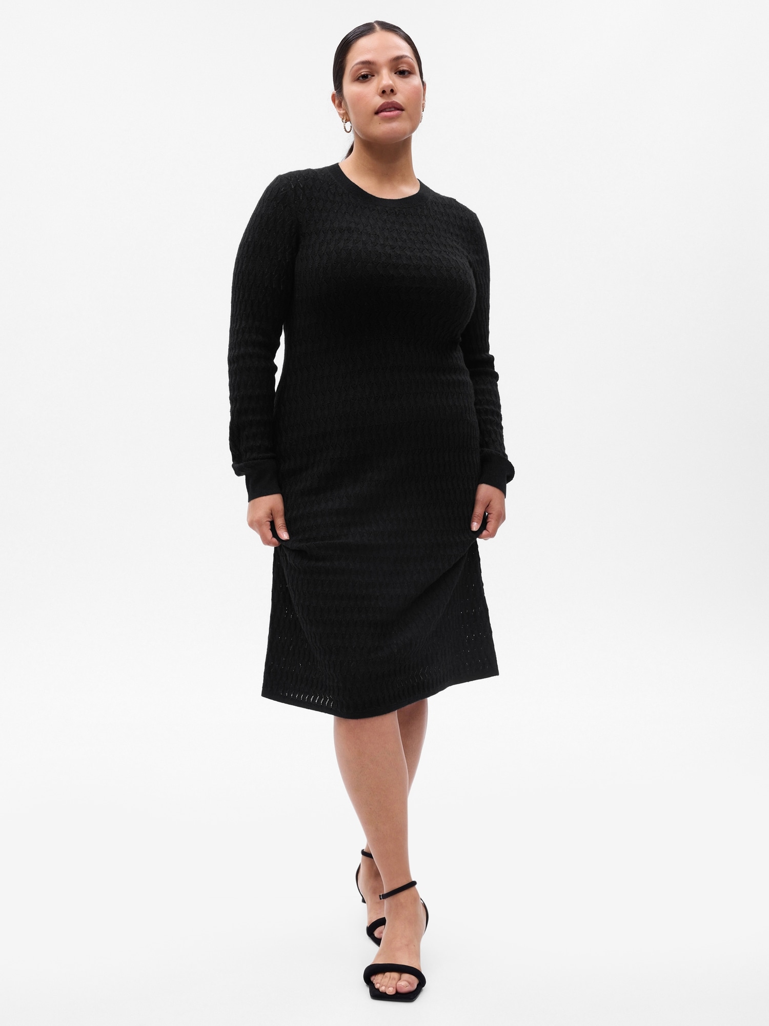 Textured Midi Sweater Dress Gap