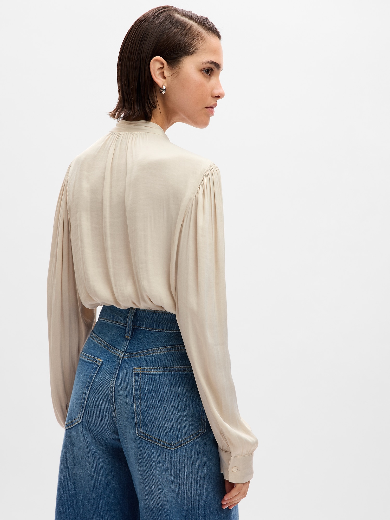 Tie-Neck Shirt | Gap