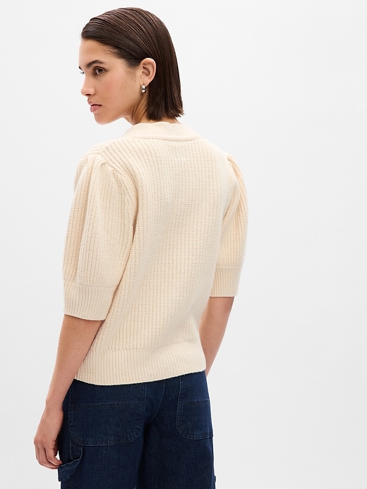CashSoft Puff Sleeve Cardigan | Gap
