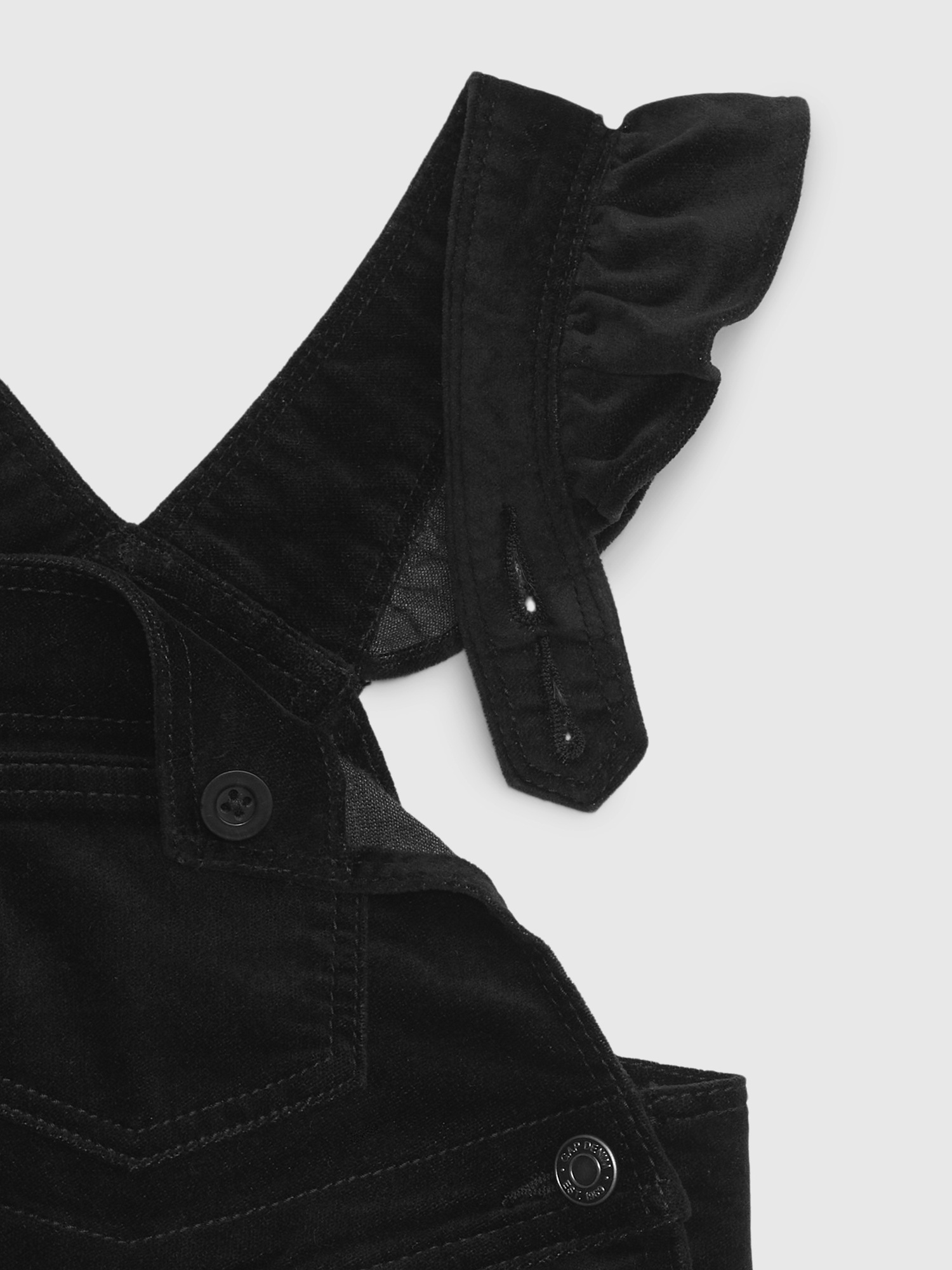 Baby Velvet Ruffle Flare Overalls | Gap