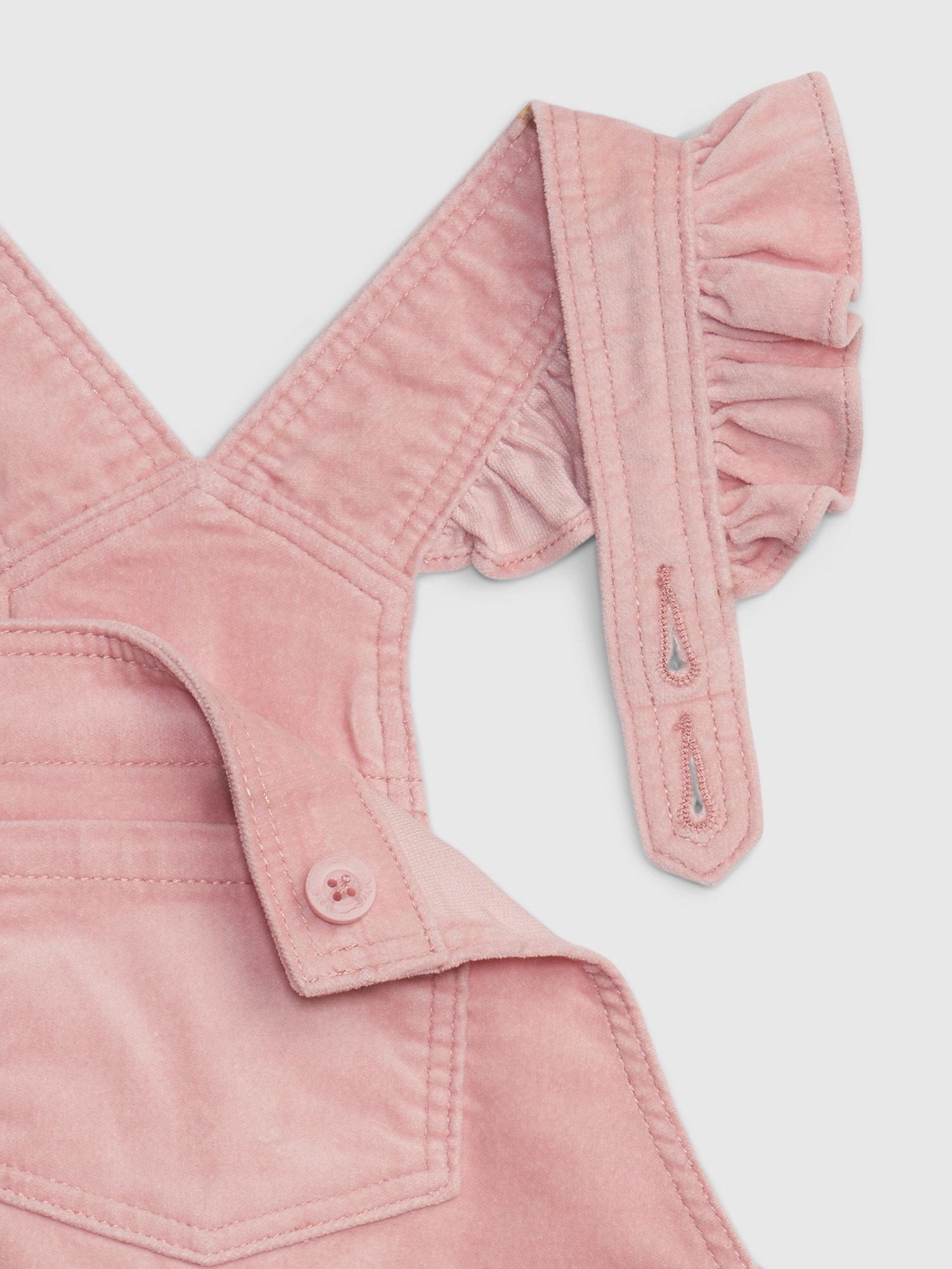 Toddler Velvet Ruffle Overalls | Gap